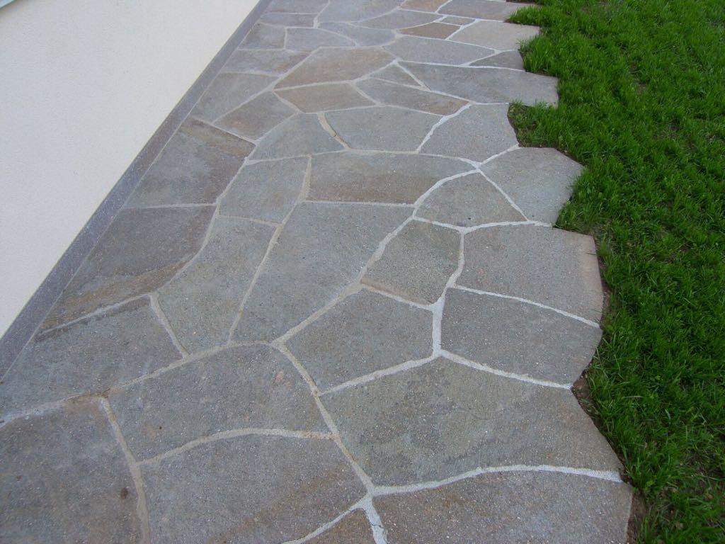 Lastra di cemento Porfido del Trentino in pietra grigio L 60 x L 30 cm ...