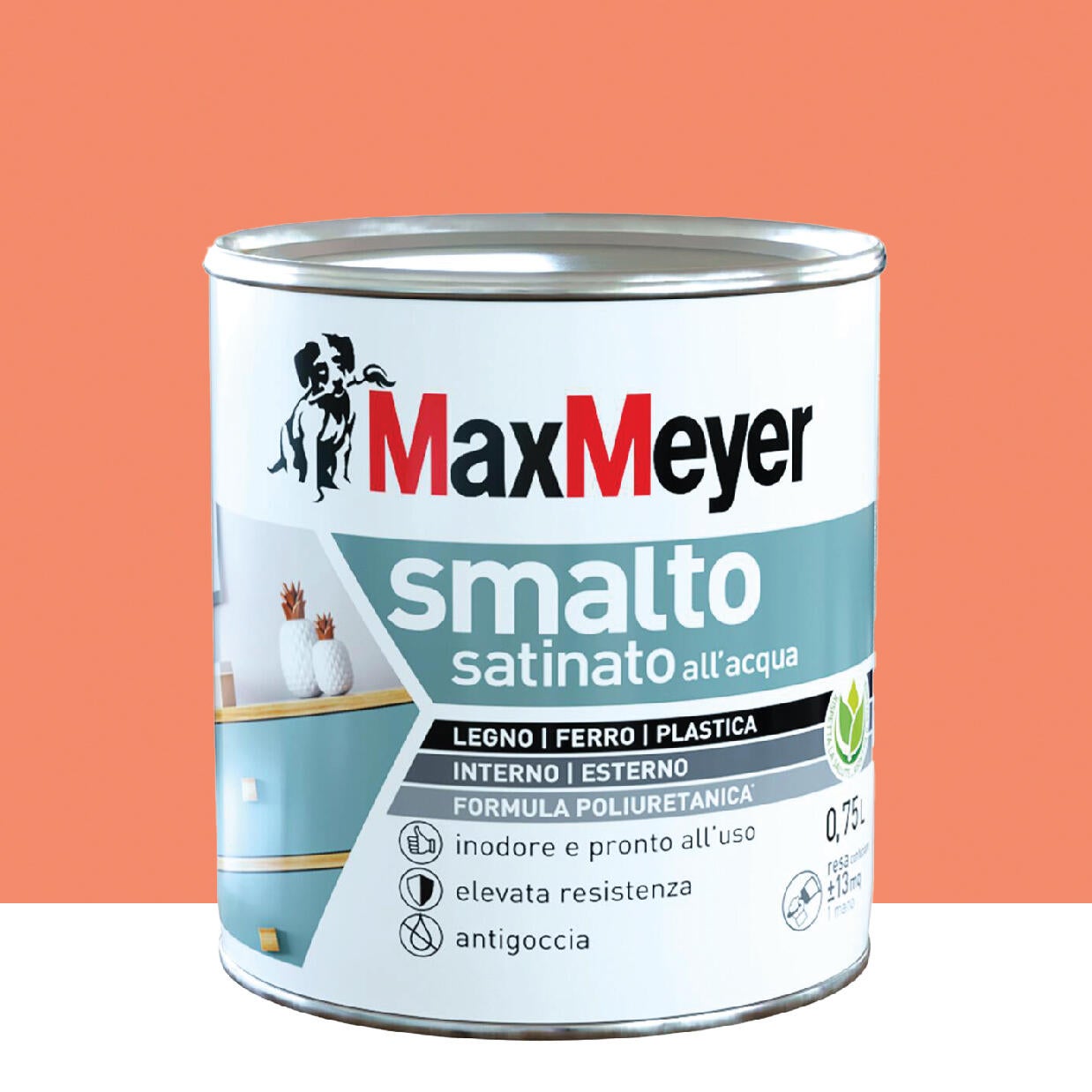 Vernice da esterno per plastica MAXMEYER poliuretanico arancione ace ...