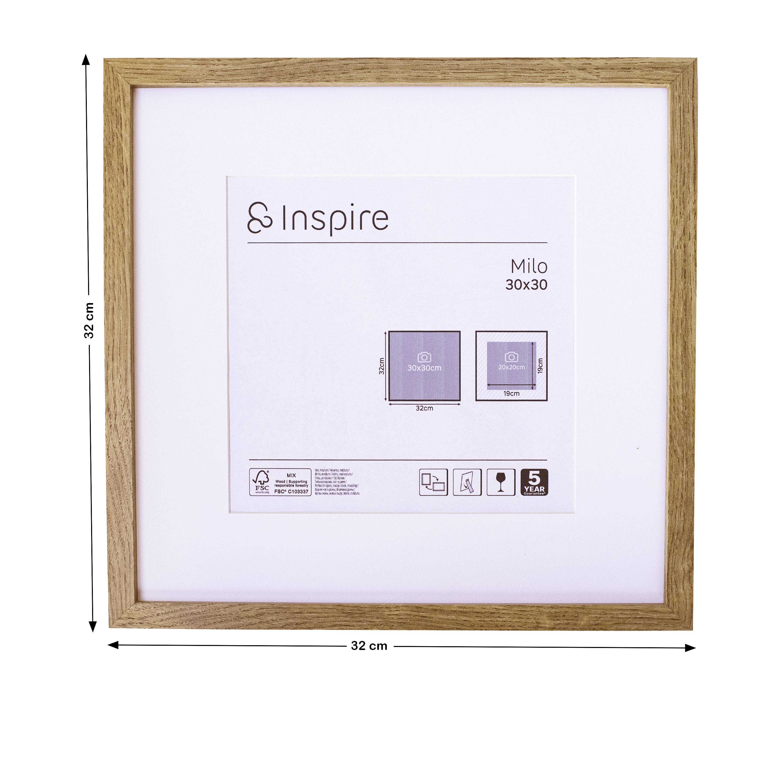 Marco Milo castaño INSPIRE 30x30cm | Leroy Merlin