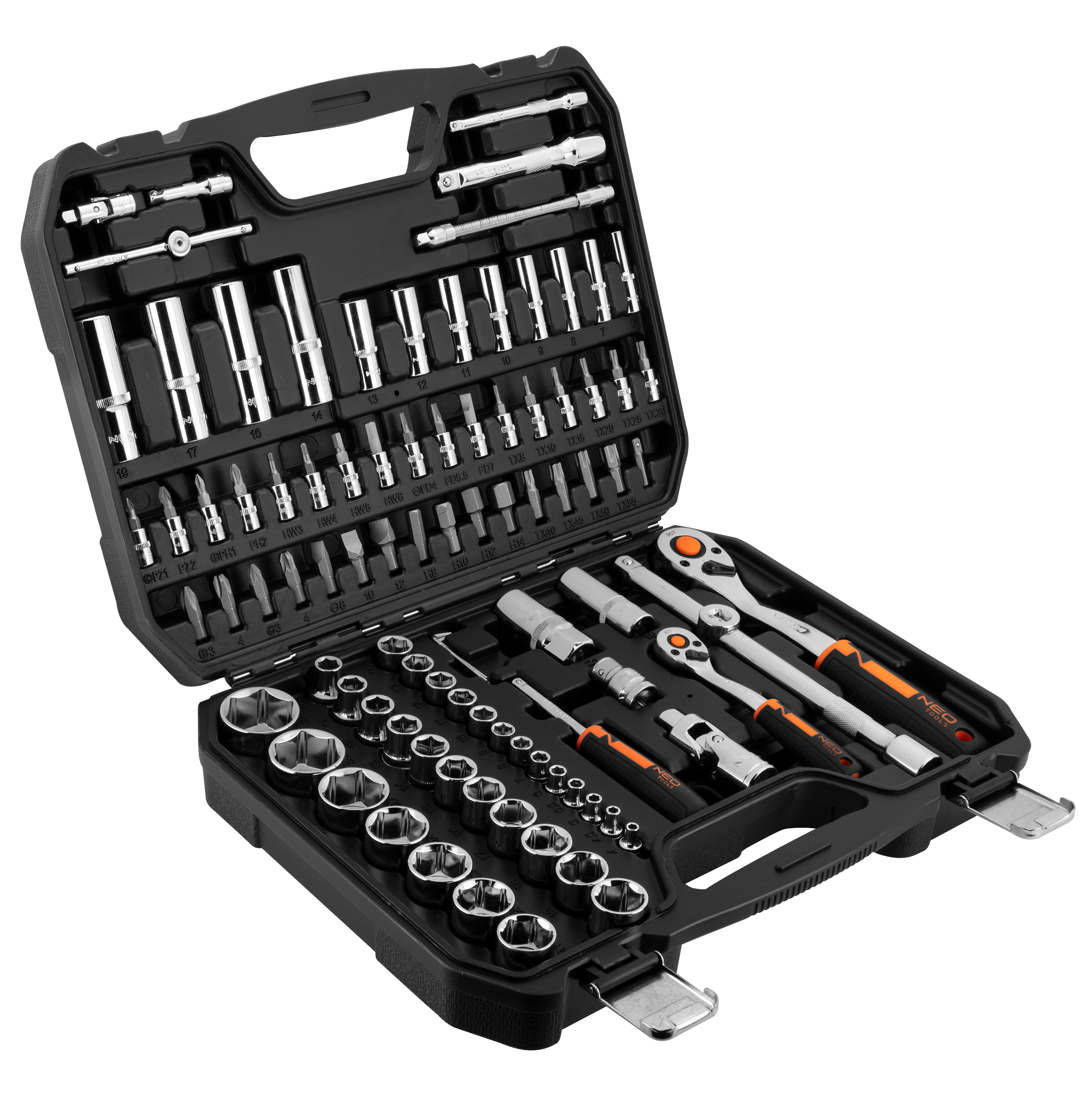 Zestaw kluczy nasadowych 94 szt. Neo Tools - Leroy Merlin