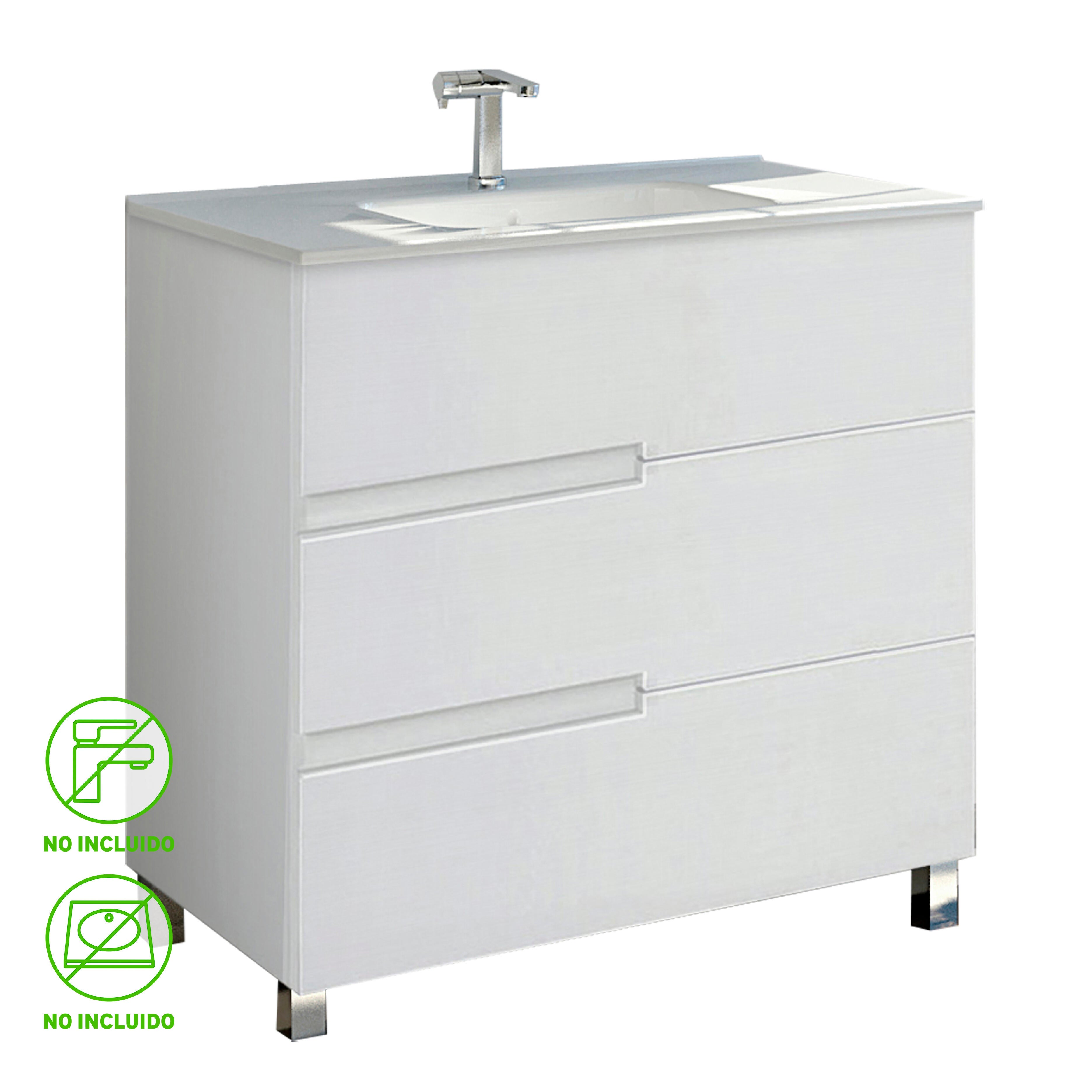 Mueble de baño Alda blanco 80x45 cm (lavabo no incluido) | Leroy Merlin