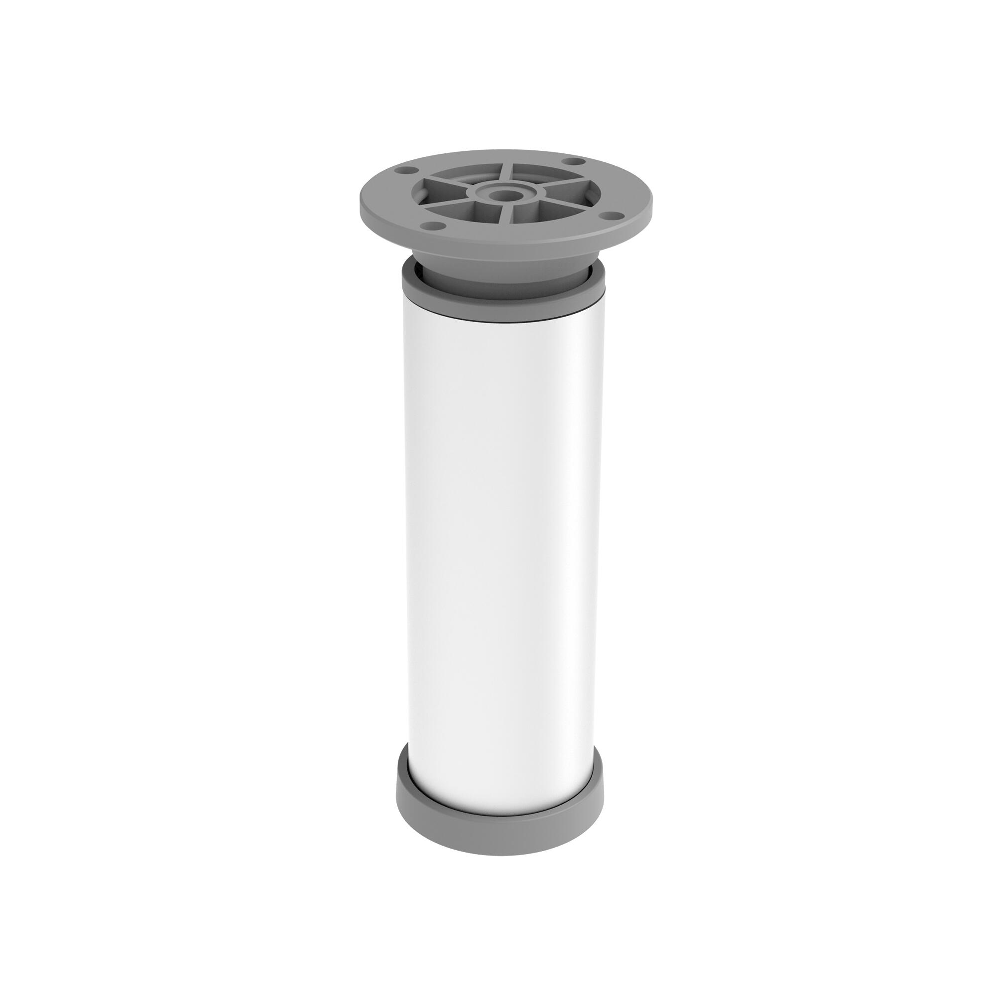 Pata para mueble de aluminio con altura regulable color gris altura 10 ...