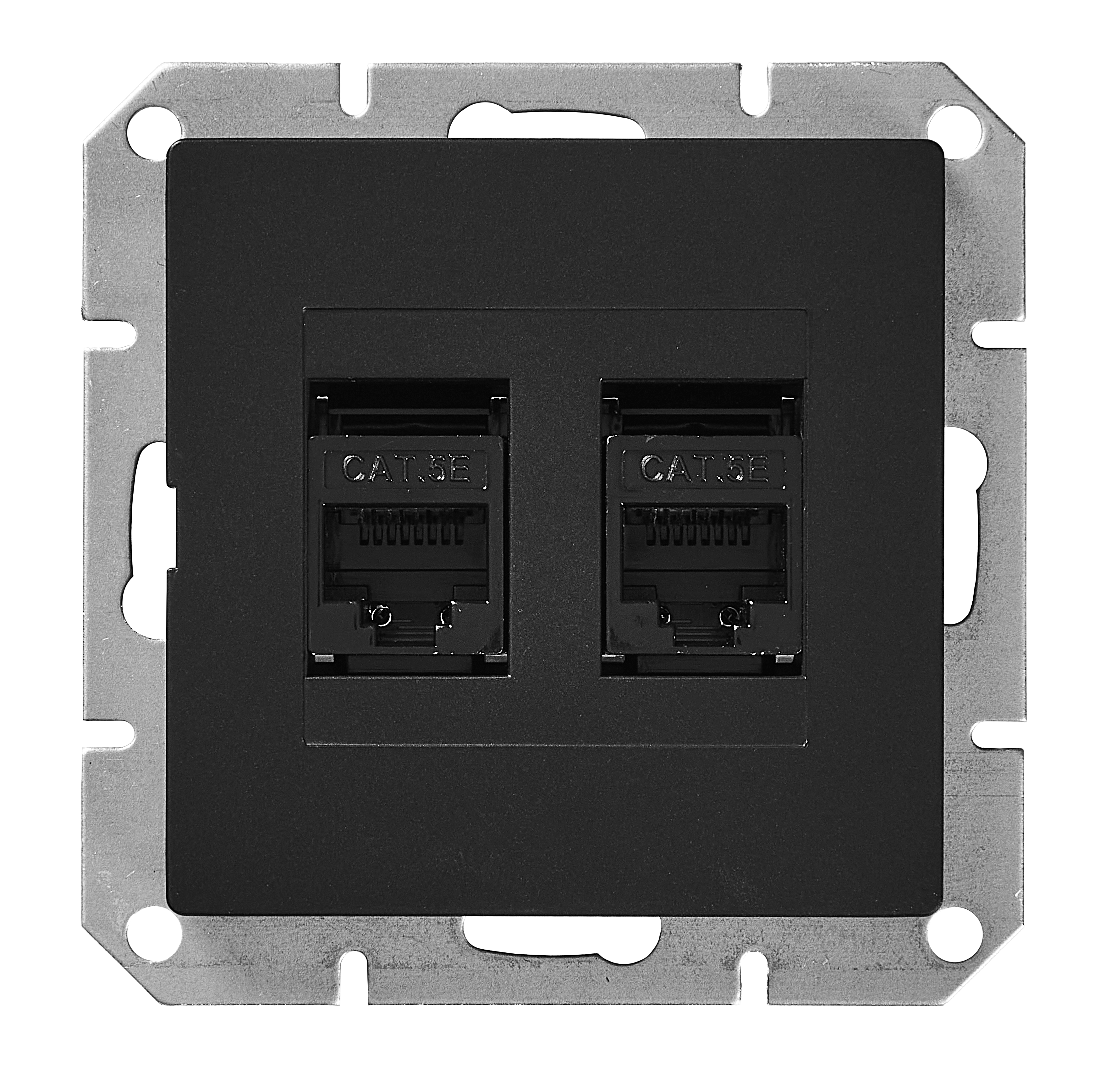 Gniazdo komputerowe podwójne RJ45 PRESTIGE Czarny mat TIMEX - Leroy Merlin