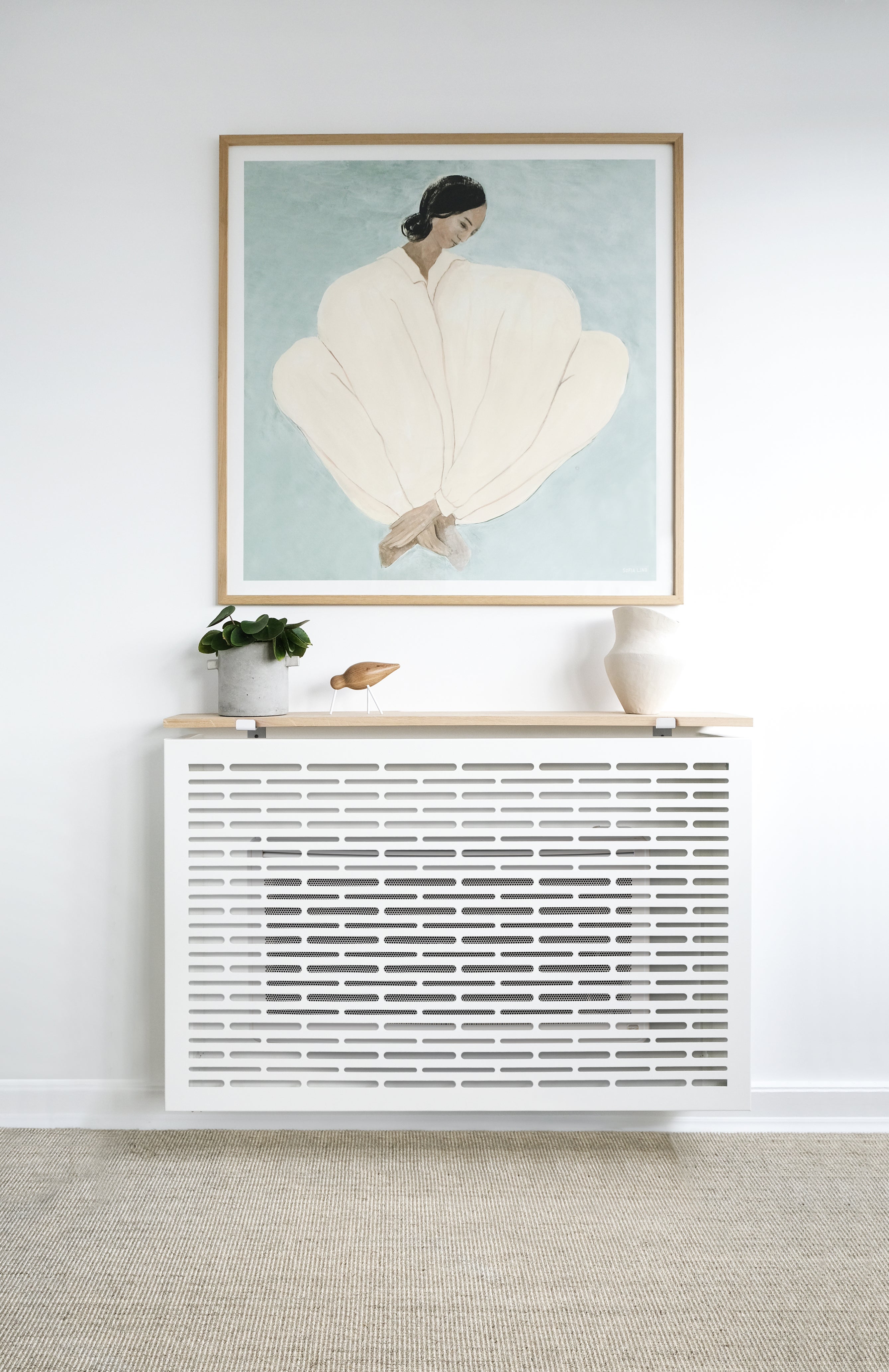 Cache-radiateur horizon 120 blanc sable | Leroy Merlin
