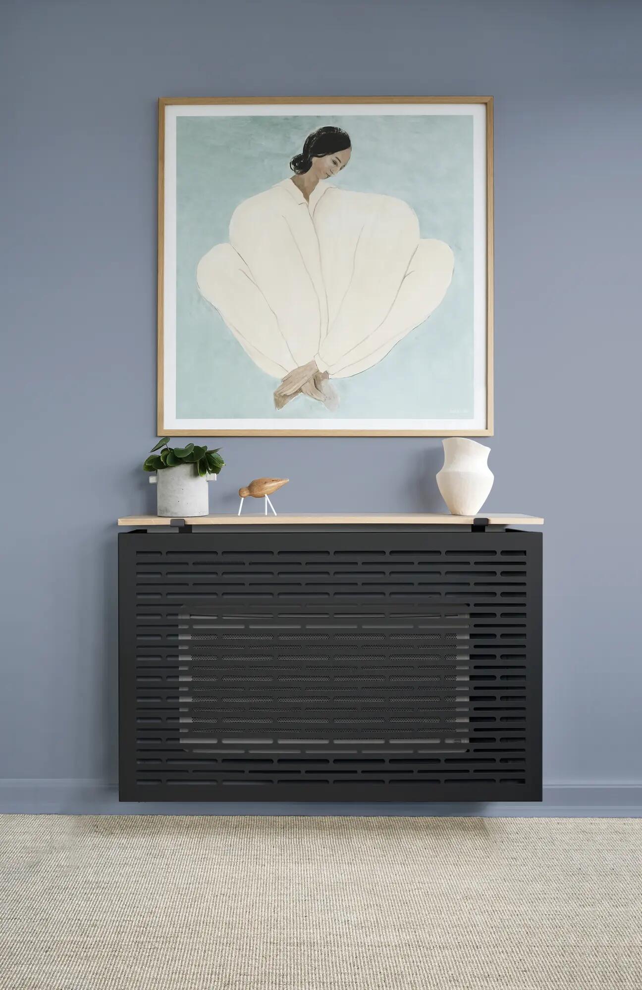 Cache-radiateur horizon 120 noir sable | Leroy Merlin