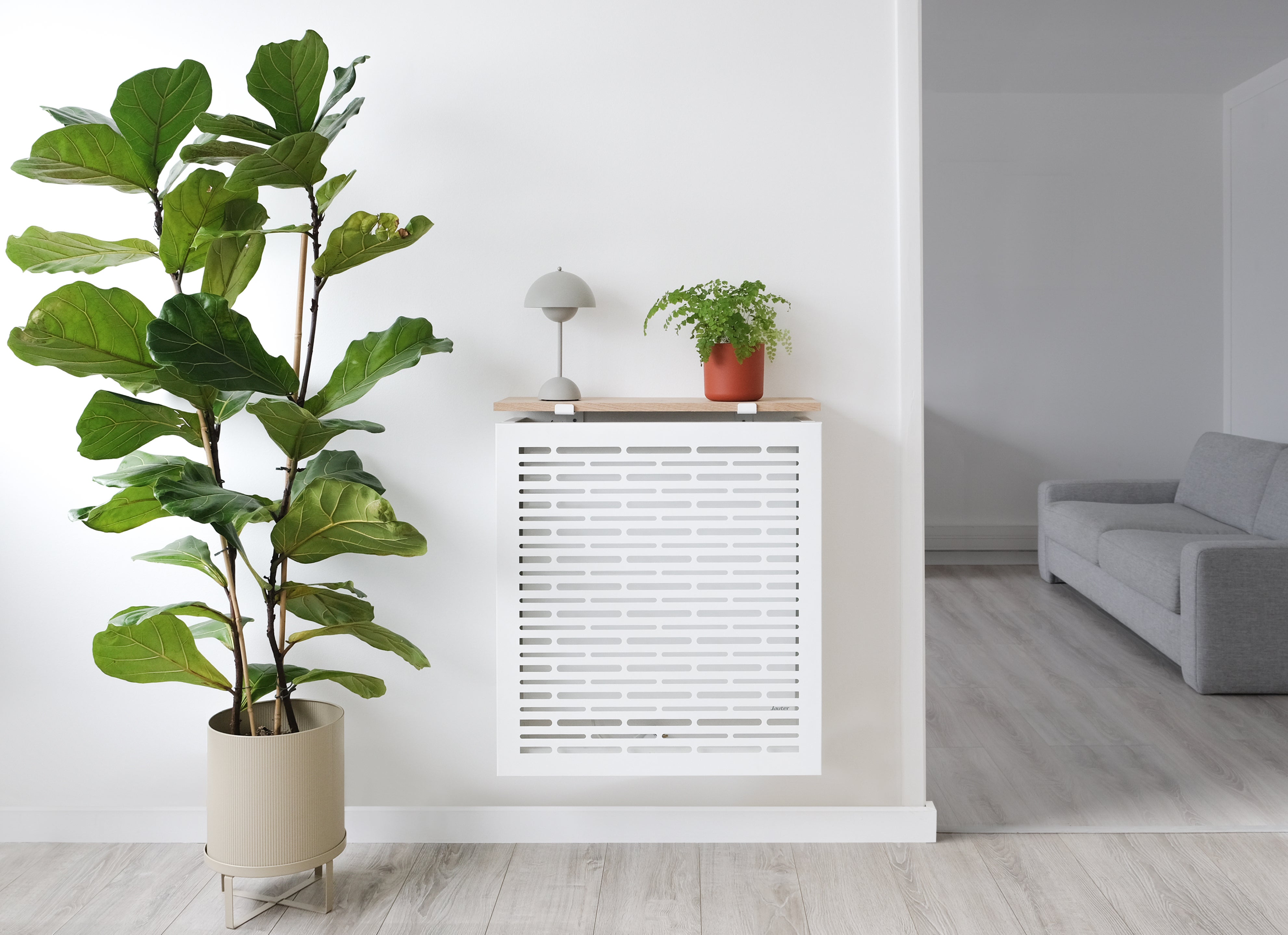 Cache-radiateur horizon 70 blanc sable | Leroy Merlin