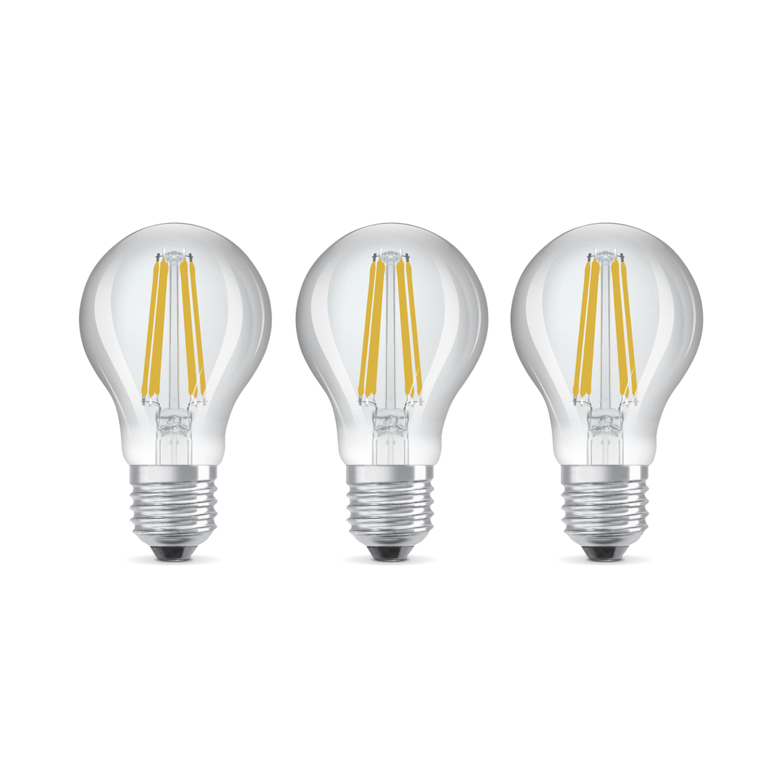 Lot de 3 ampoules led E27, 1521lm, classe énergétique A, blanc chaud, LEXMAN | Leroy Merlin