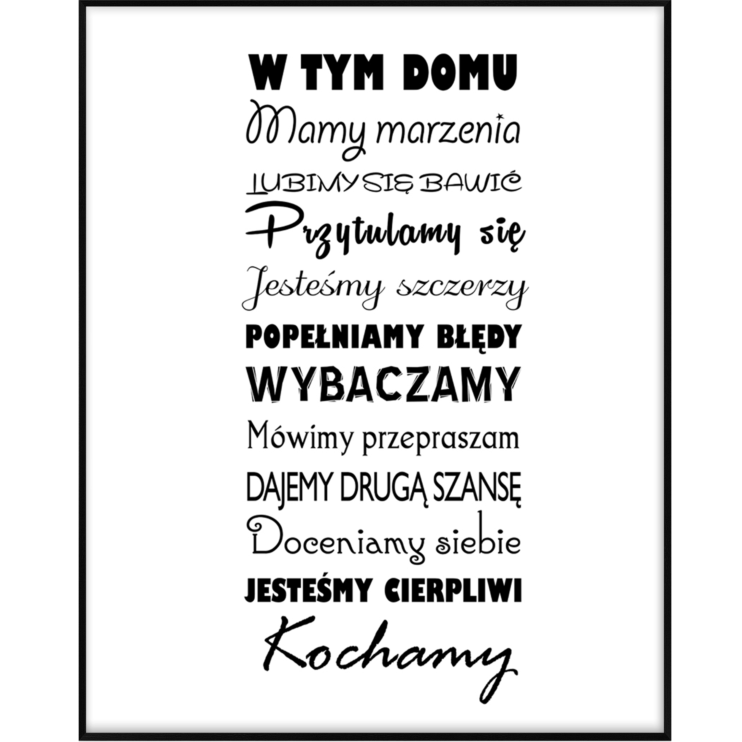 Obraz W Tym Domu Mamy Marzenia 40 x 50 cm - Leroy Merlin
