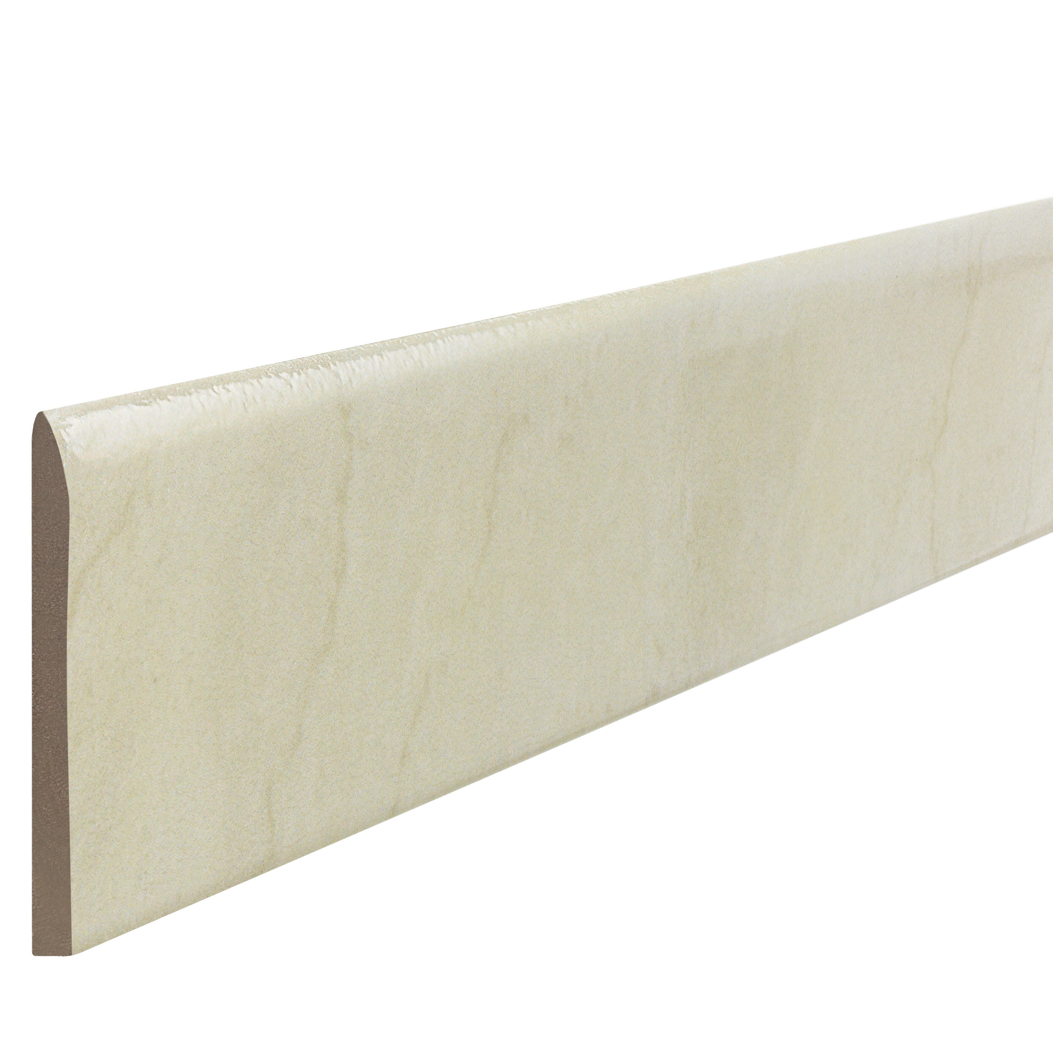 Piastrella battiscopa Maderas in gres naturale beige L 60 x H 7 cm x Sp 8 mm lucido confezione ...
