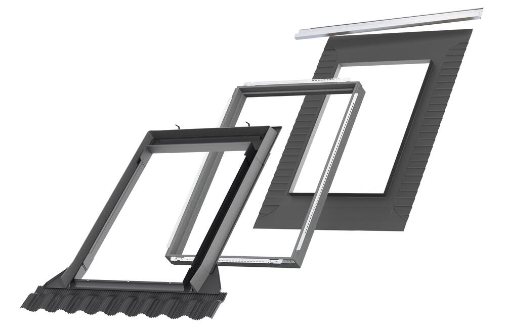 Tapajuntas ventana de tejado ondulado de aluminio Velux EDW FK08 2000S ...