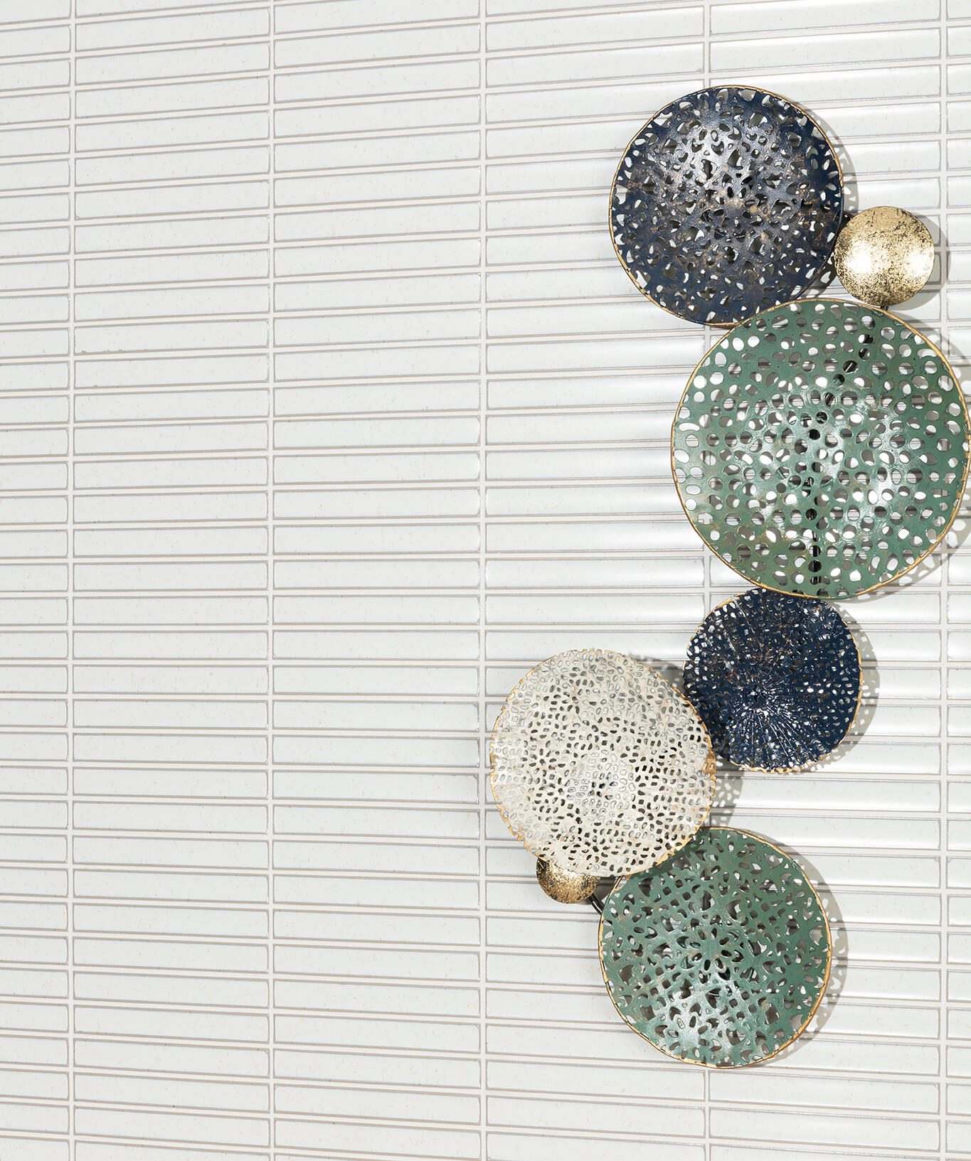 Mosaïque Kit kat grès cérame blanc 29.3 x 29.6 cm INTERMATEX | Leroy Merlin