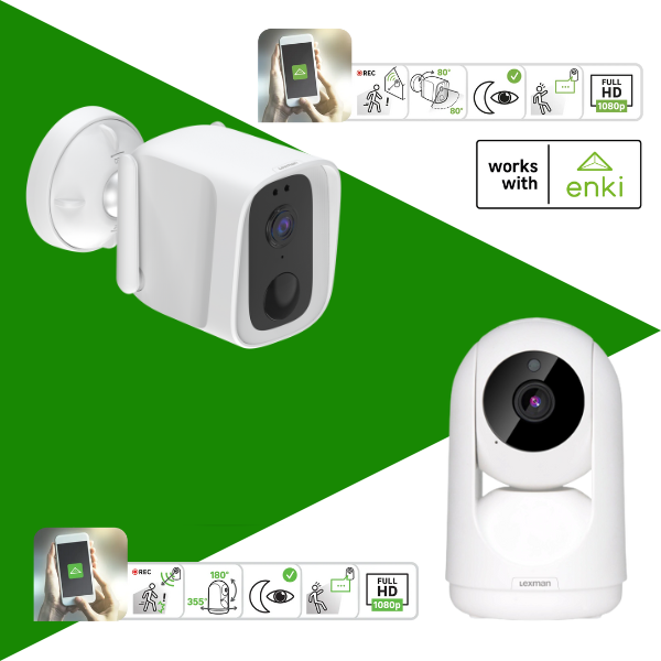 Kit caméra intérieure et caméra extérieure filaires LEXMAN | Leroy Merlin