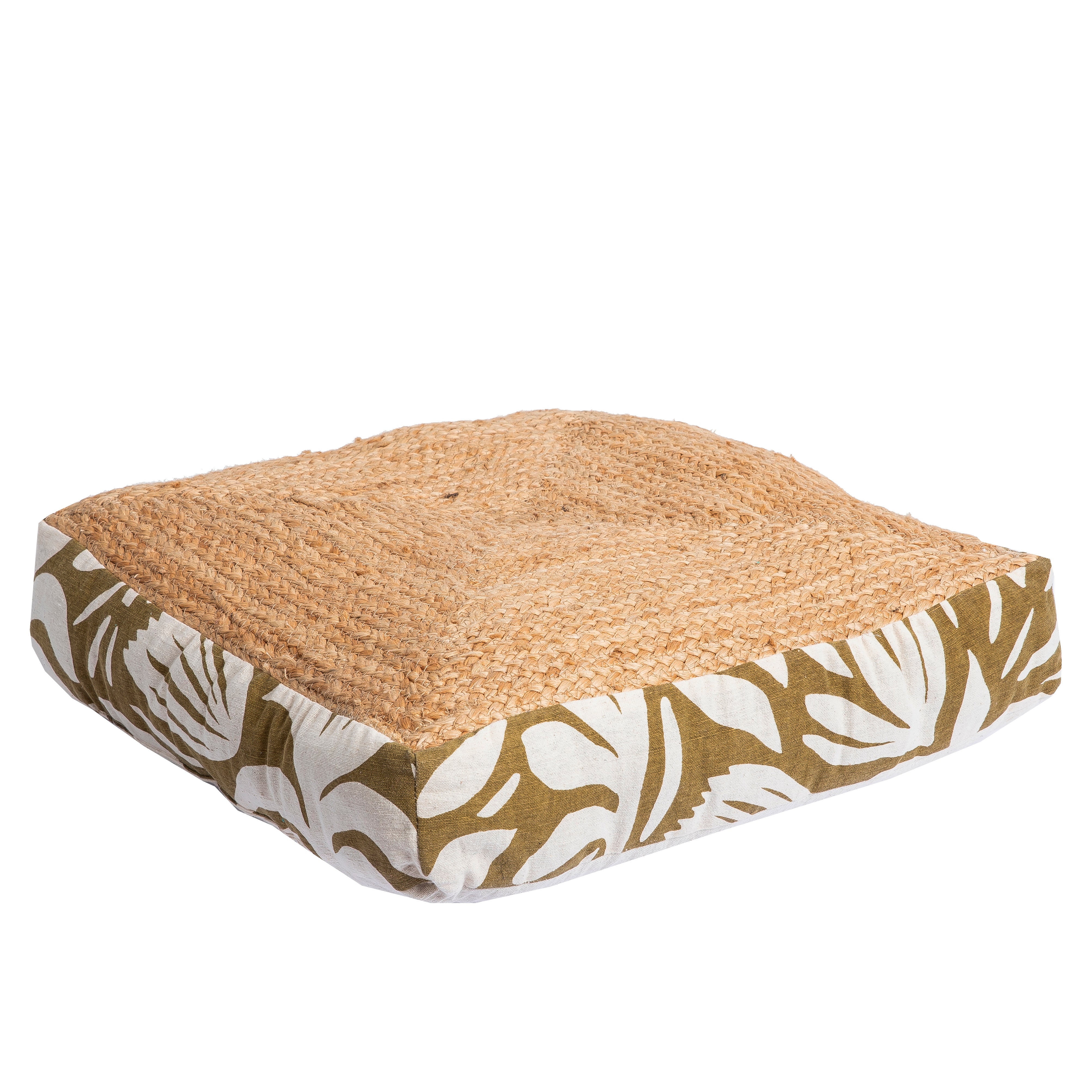Coussin de sol jute, ocre l.50 x L.50 x H.10 cm | Leroy Merlin