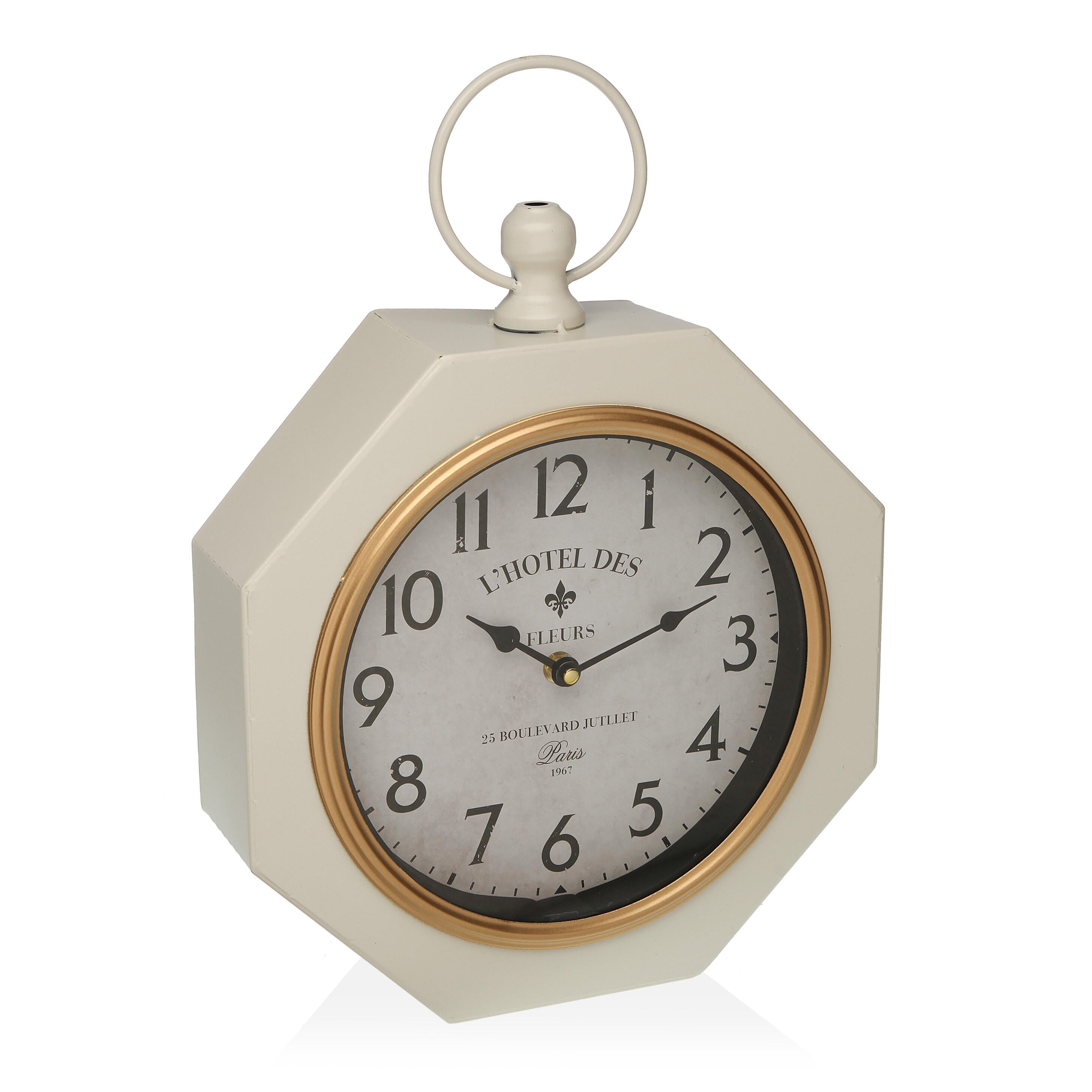 Reloj de pared ovalada blanco VERSA de 28 cm | Leroy Merlin