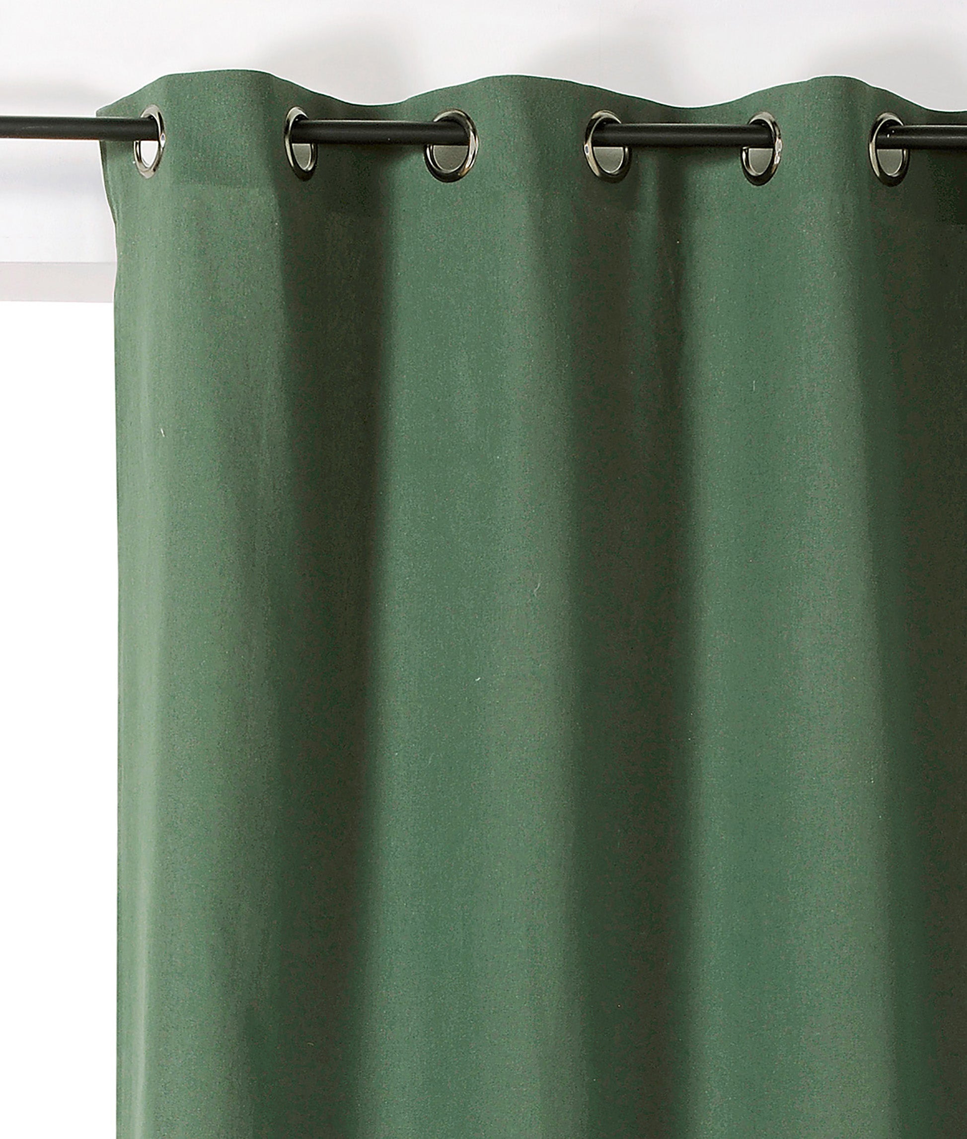 Rideau tamisant, Metis coton, vert H.260 x l.135 cm | Leroy Merlin