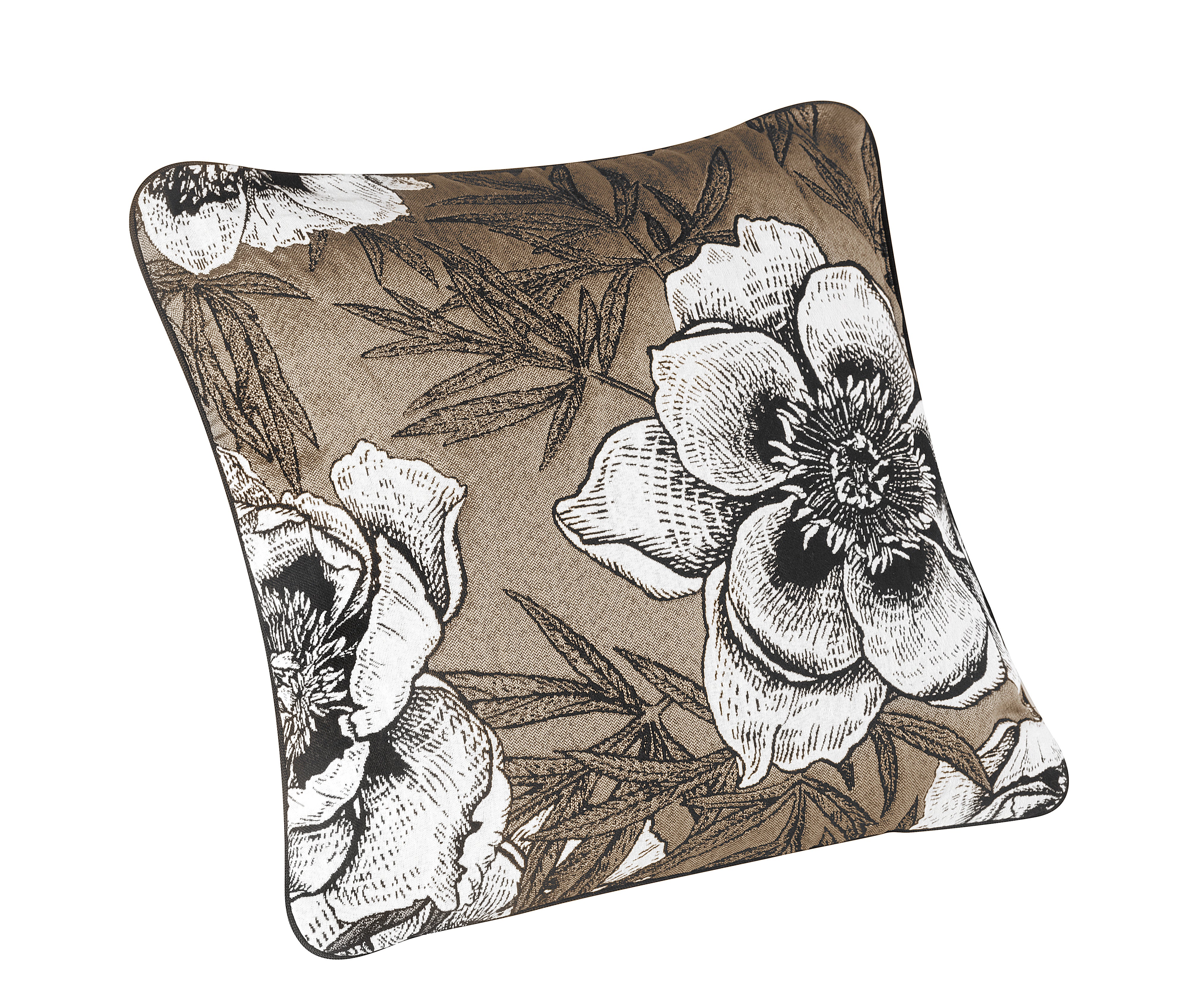 Coussin Peonia, lin l.45 x H.45 cm | Leroy Merlin
