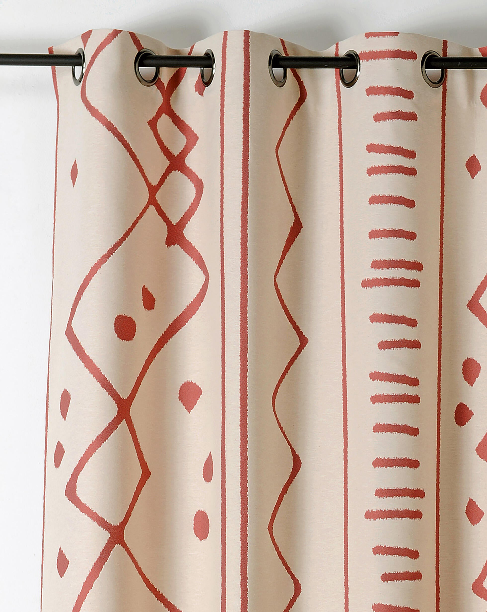 Rideau tamisant, Nazca, marron H.260 x l.140 cm | Leroy Merlin