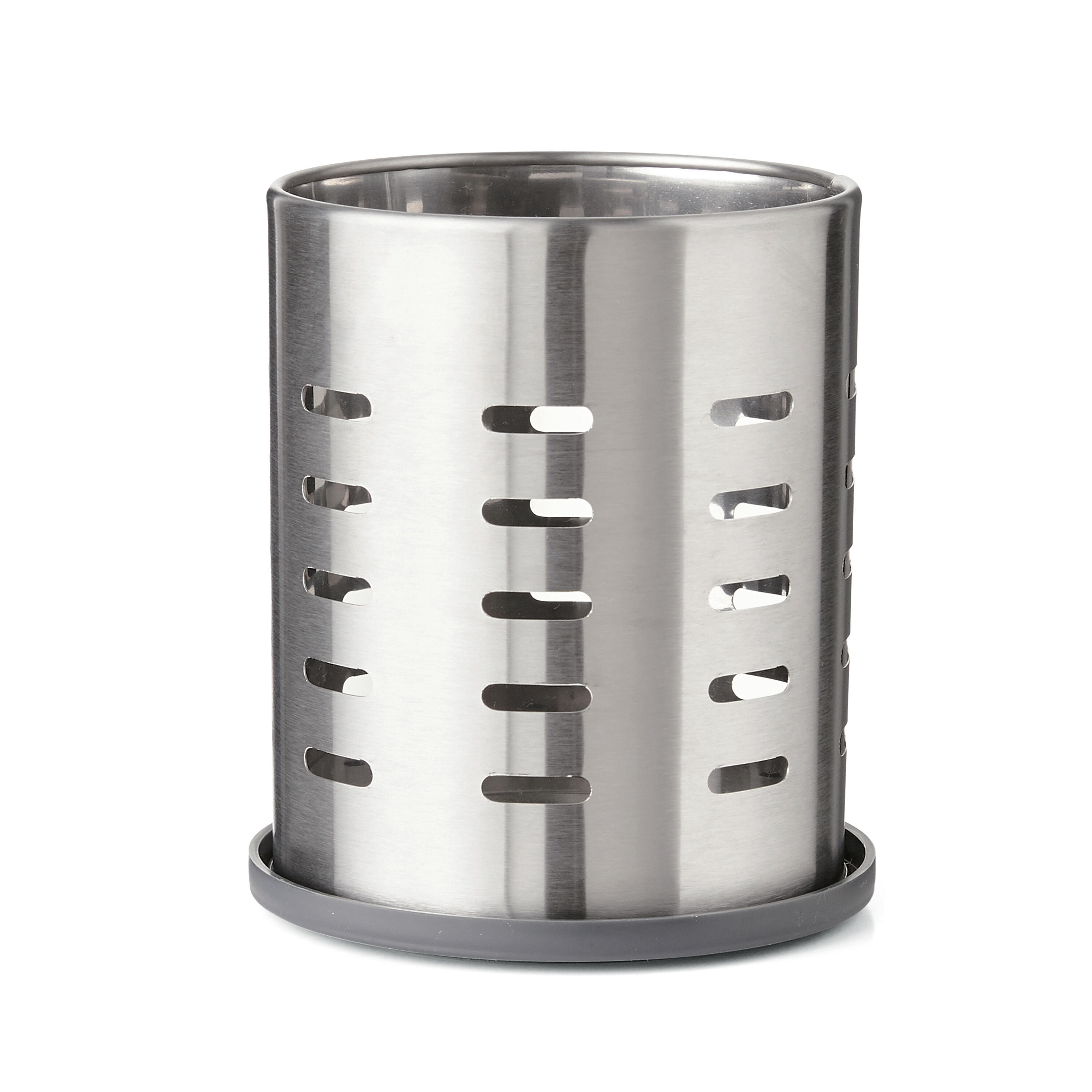 Porta posate DELINIA in inox argento ⌀ 12.6 x H 13.3 cm | Leroy Merlin