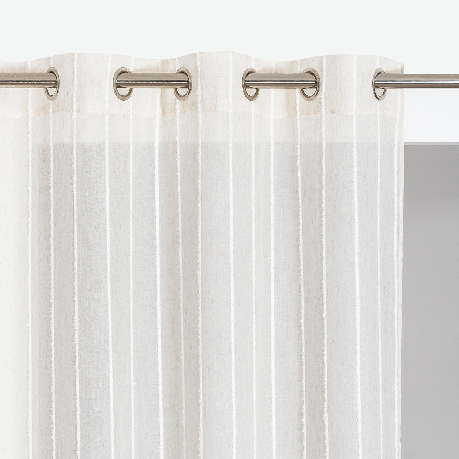 Visillo ollaos Velo Camaret poliéster con líneas linoo de 140x240cm ...