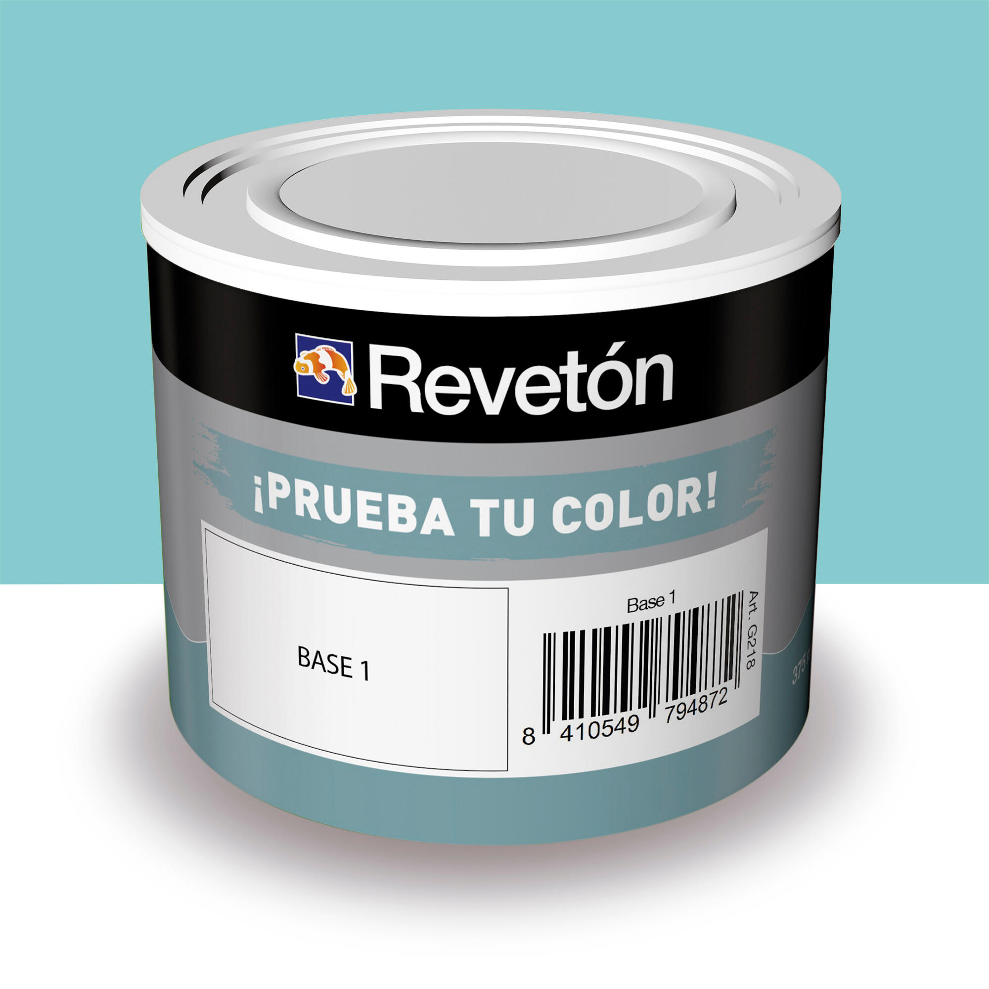 Tester de pintura Color a tu gusto REVETÓN color azul verdoso medio ...