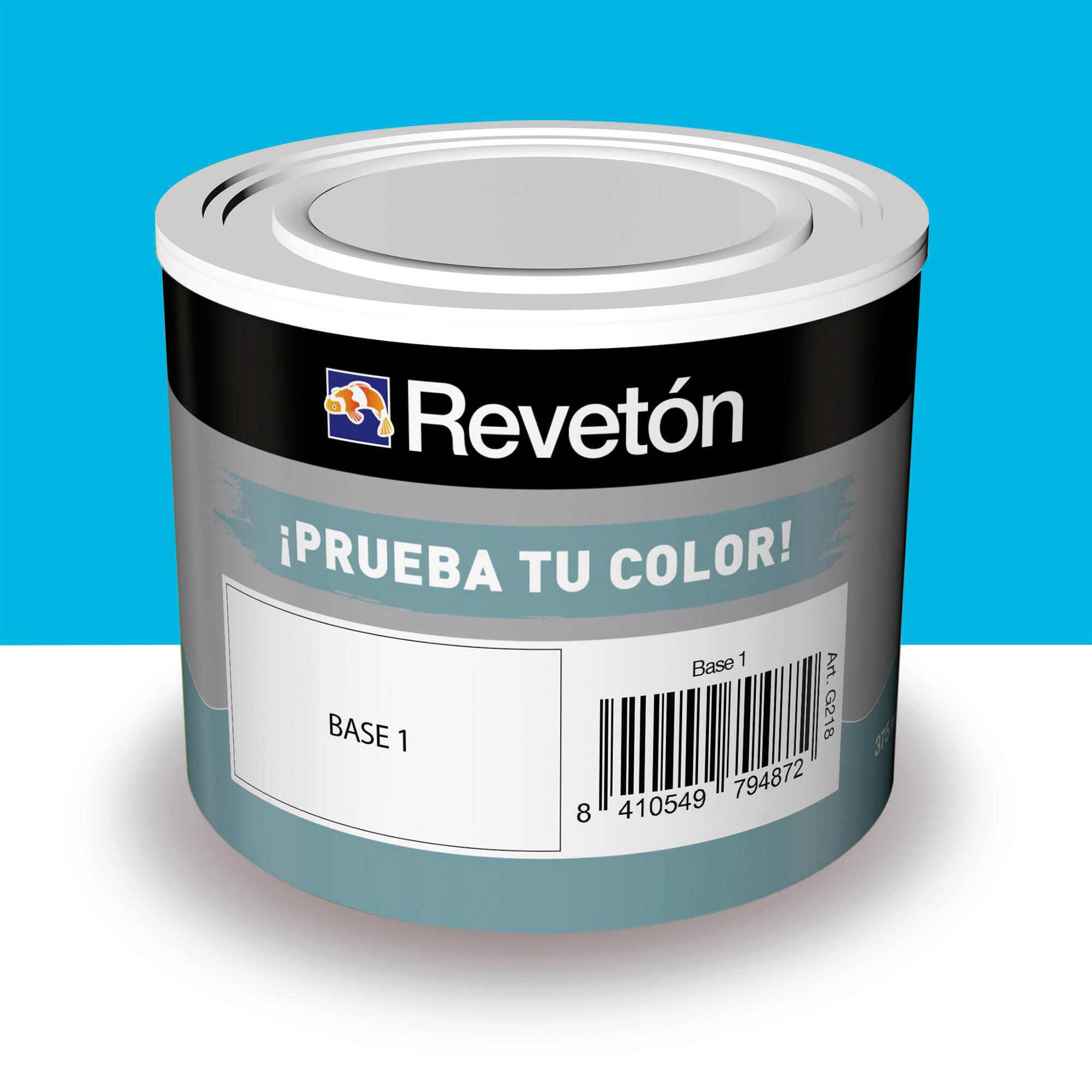 Tester de pintura Color a tu gusto REVETÓN color azul mar muy intenso ...