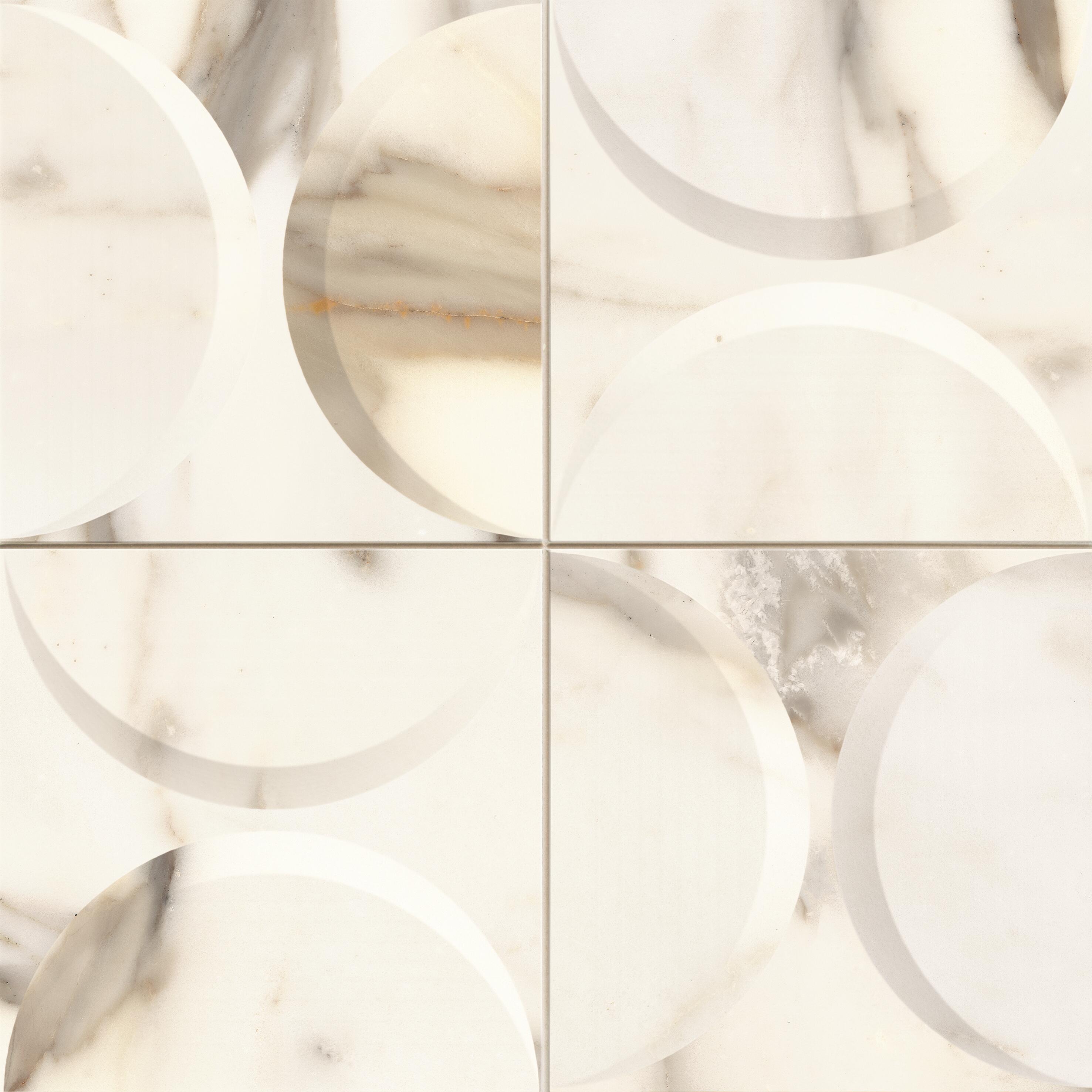 Azulejo porcelánico Eclipse efecto mármol blanco 33x33 cm | Leroy Merlin