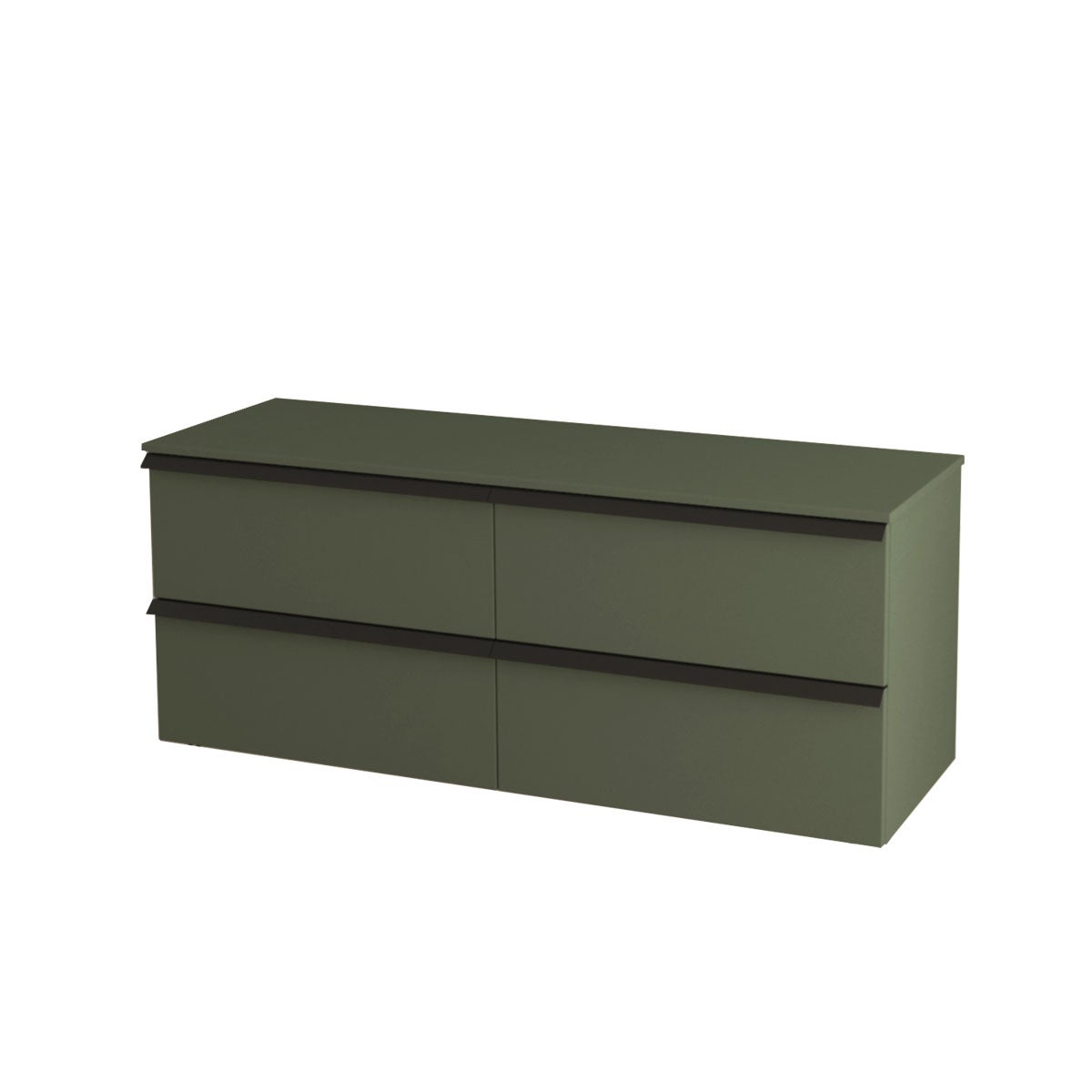 Mobile da bagno sotto lavabo Rodi verde opaco laccato opaco L 140 x H ...