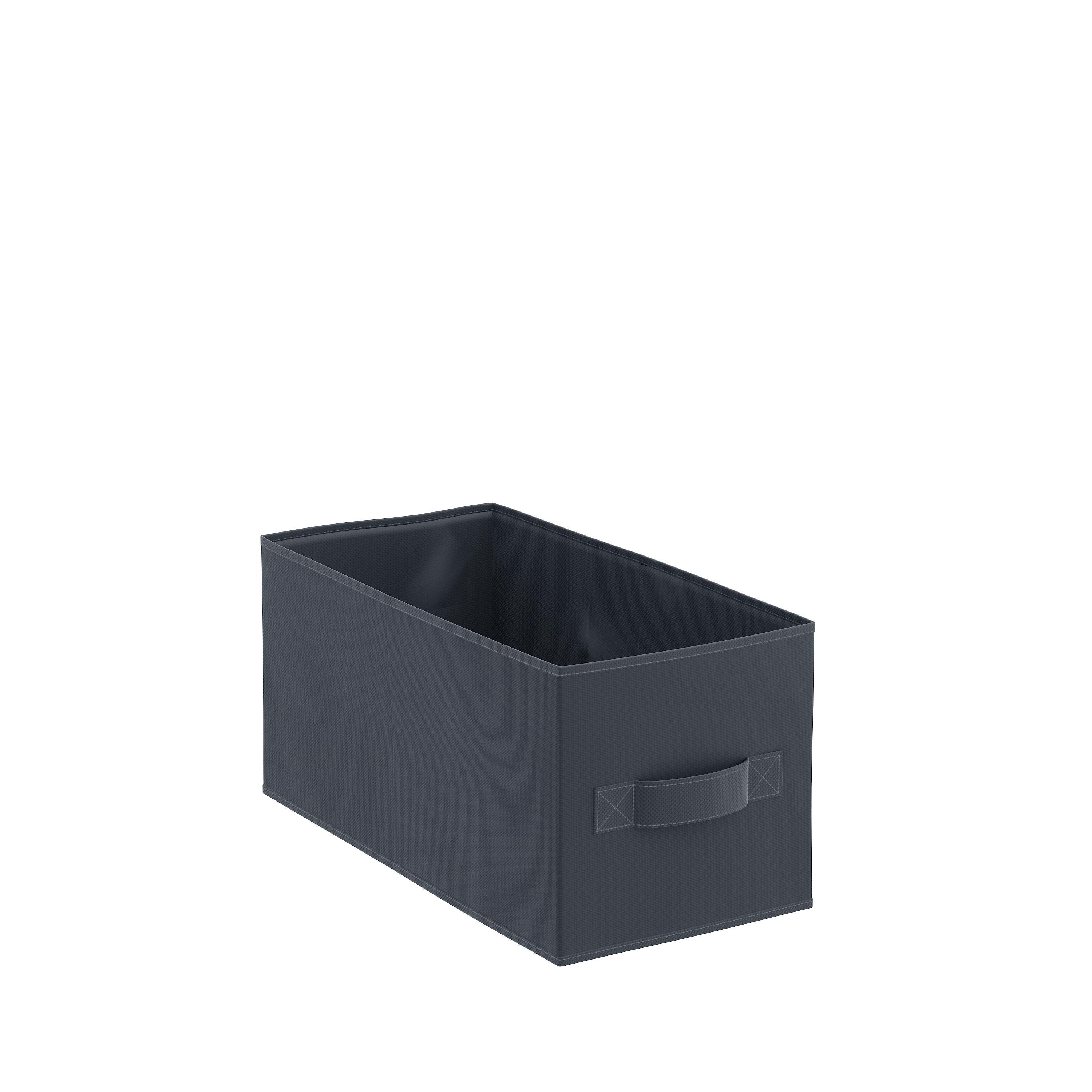 Cesta in cartone SPACEO Kub nero P 31 x L 15 x H 15 cm | Leroy Merlin