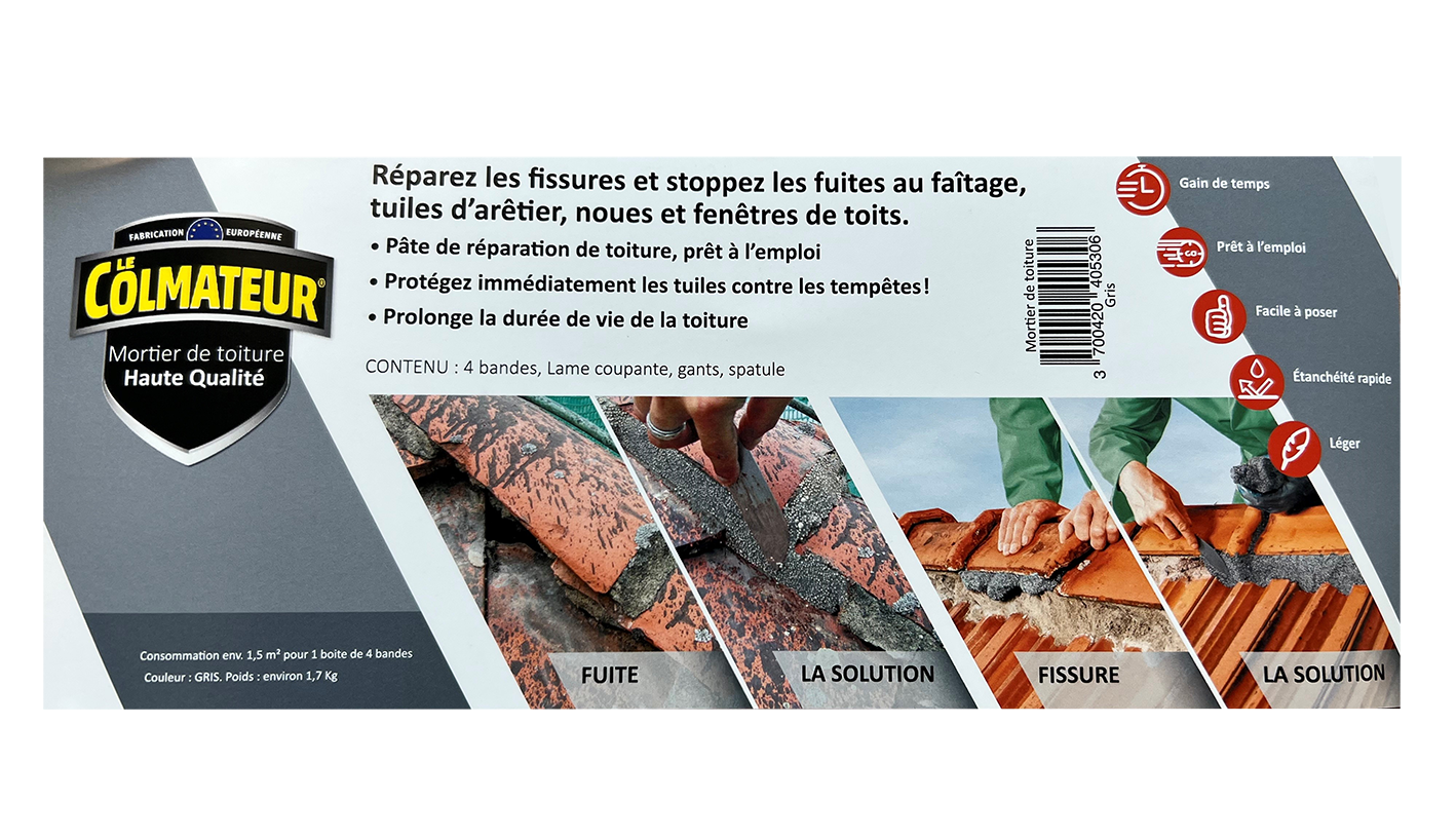 Mortier de toiture colmateur, marron | Leroy Merlin