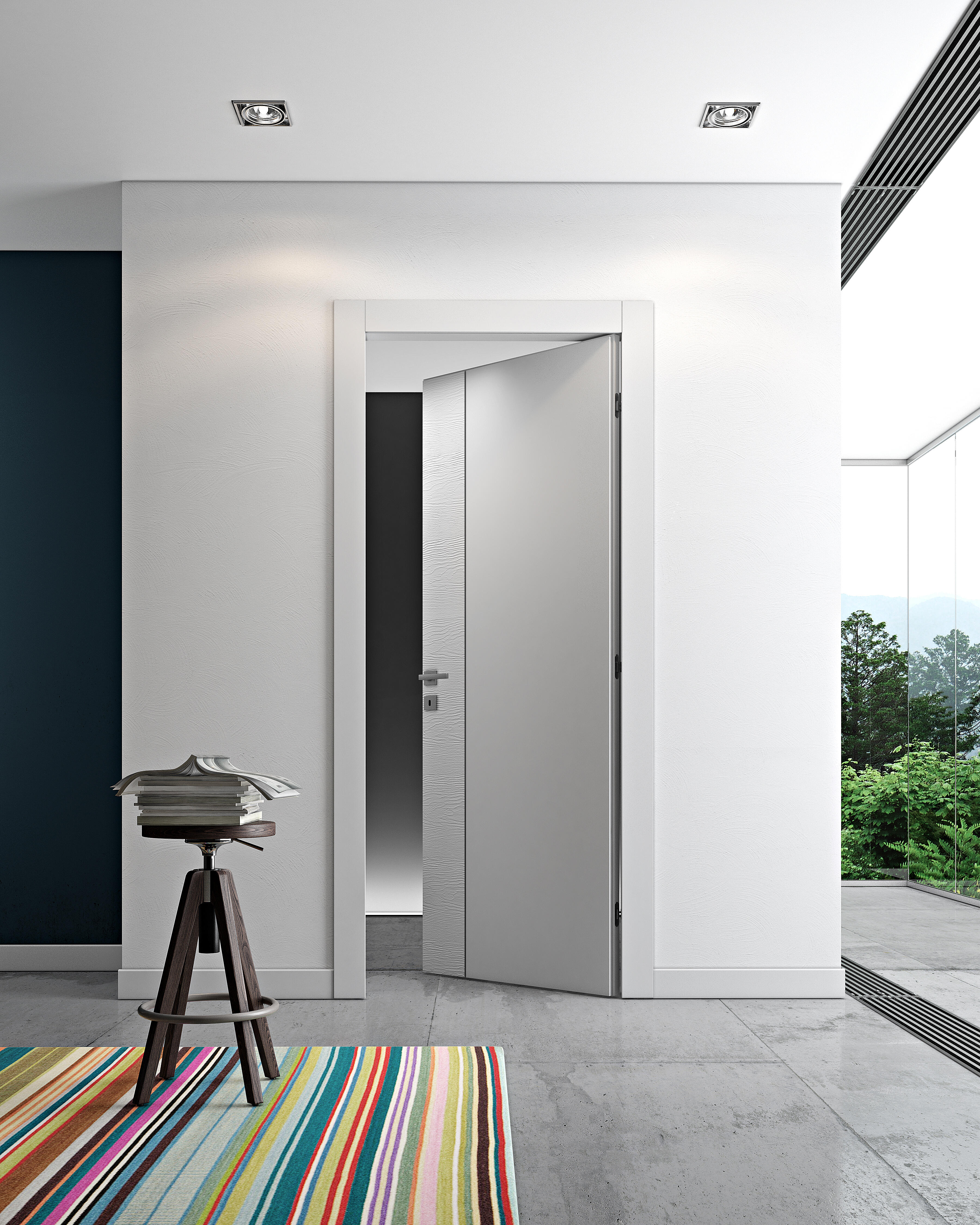 Porta battente Incanto V bianco latte L 70 x H 210 cm destra | Leroy Merlin