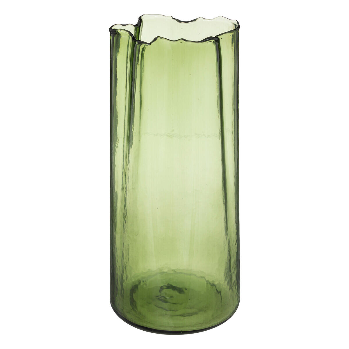 Vase irrégulier en verre Jemo, vert H.32 | Leroy Merlin