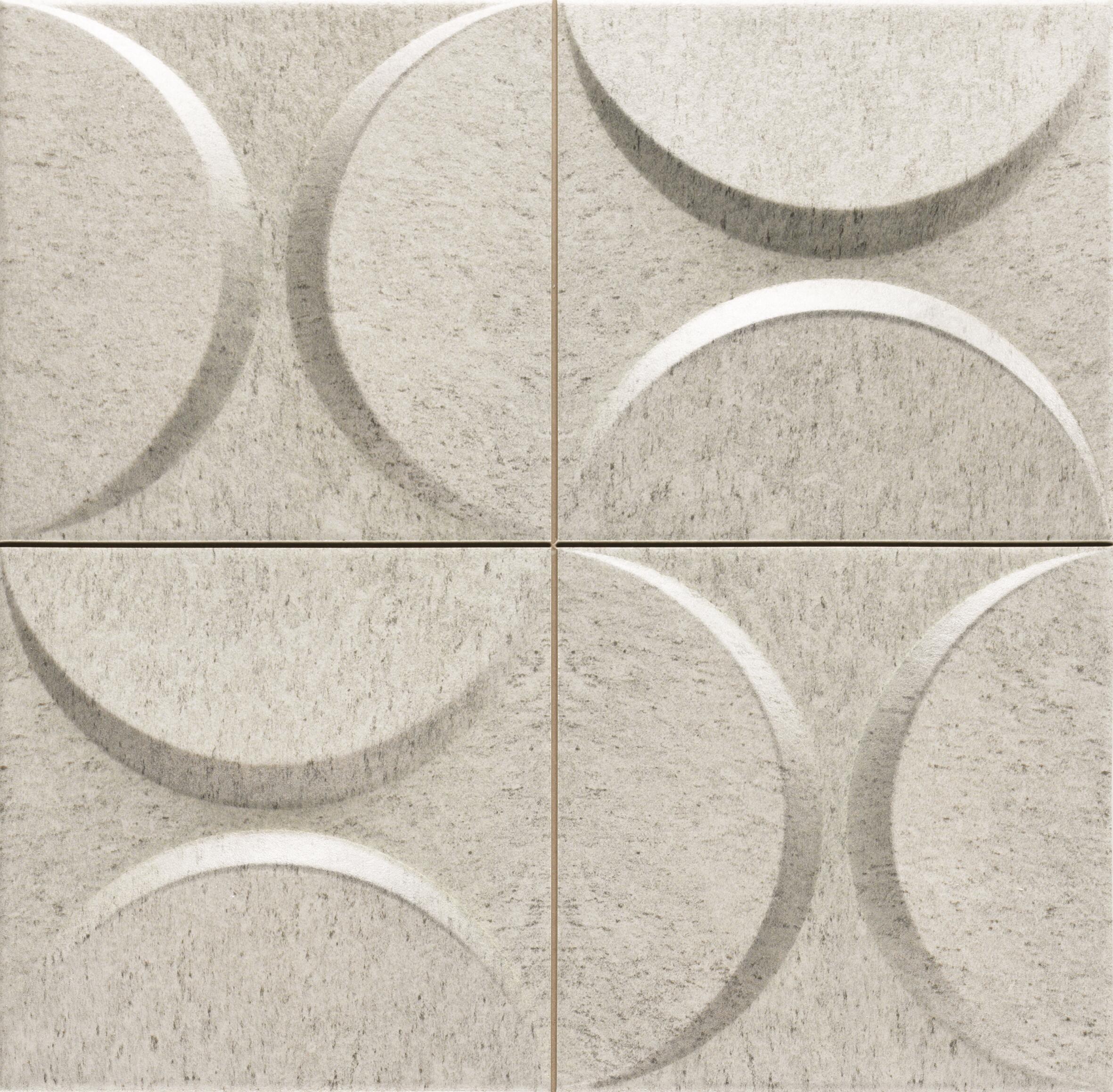 Azulejo porcelánico Eclipse efecto relieve, metal gris 33x33 cm | Leroy ...