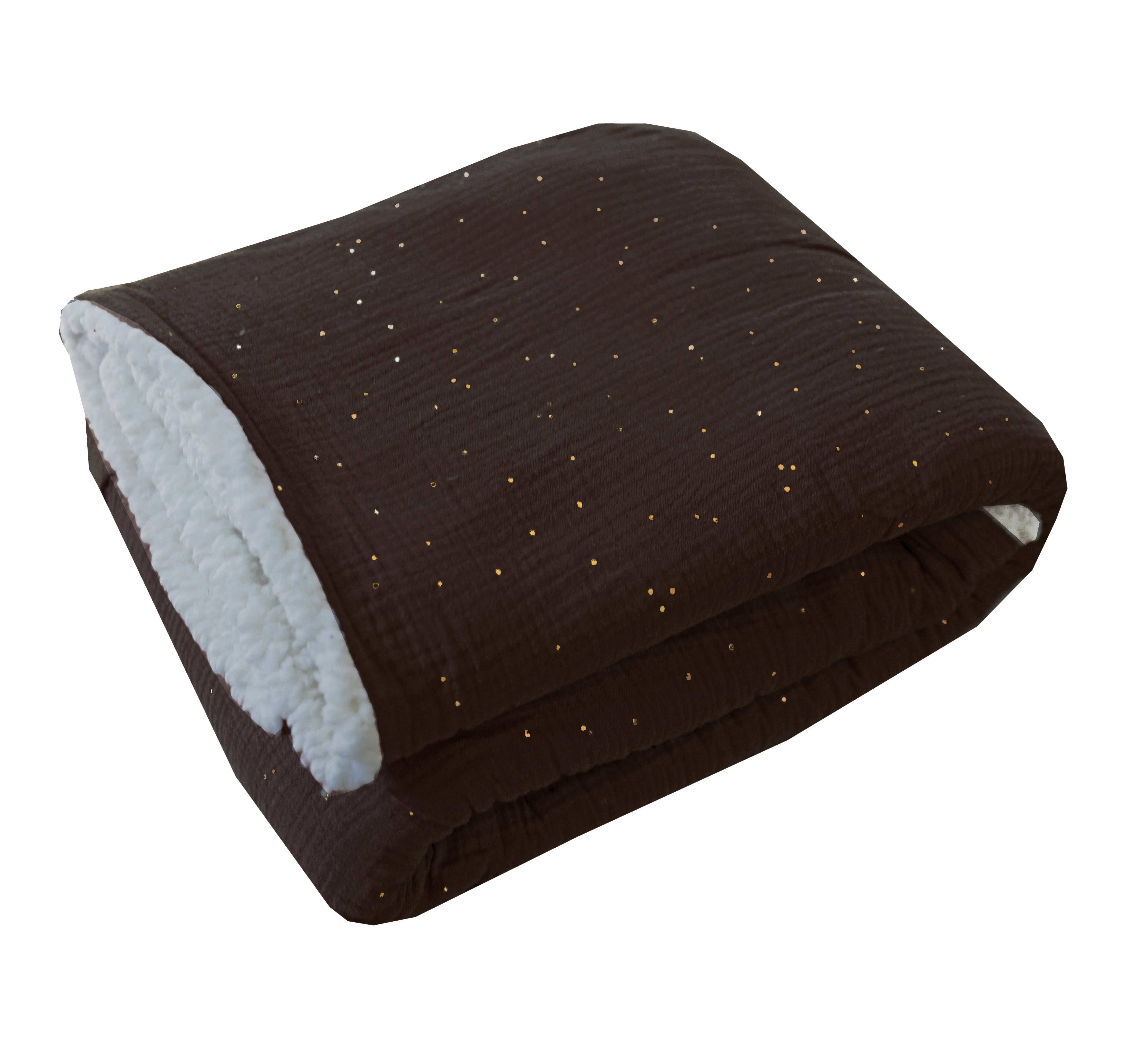 Plaid gaze sherpa, noir dore l.130 x L.180 cm | Leroy Merlin