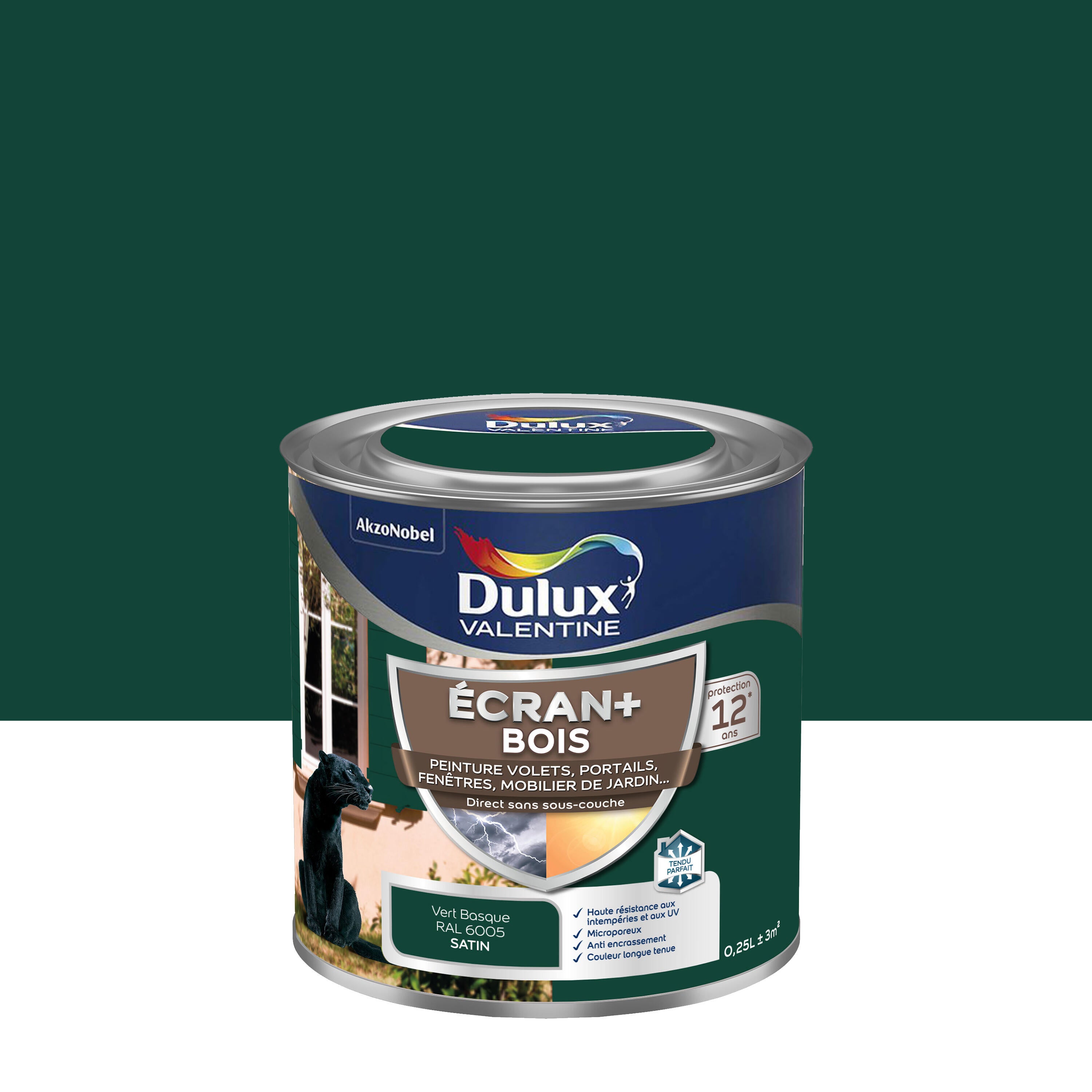 Peinture extérieure bois Ecran + DULUX VALENTINE vert basque satiné 0 ...