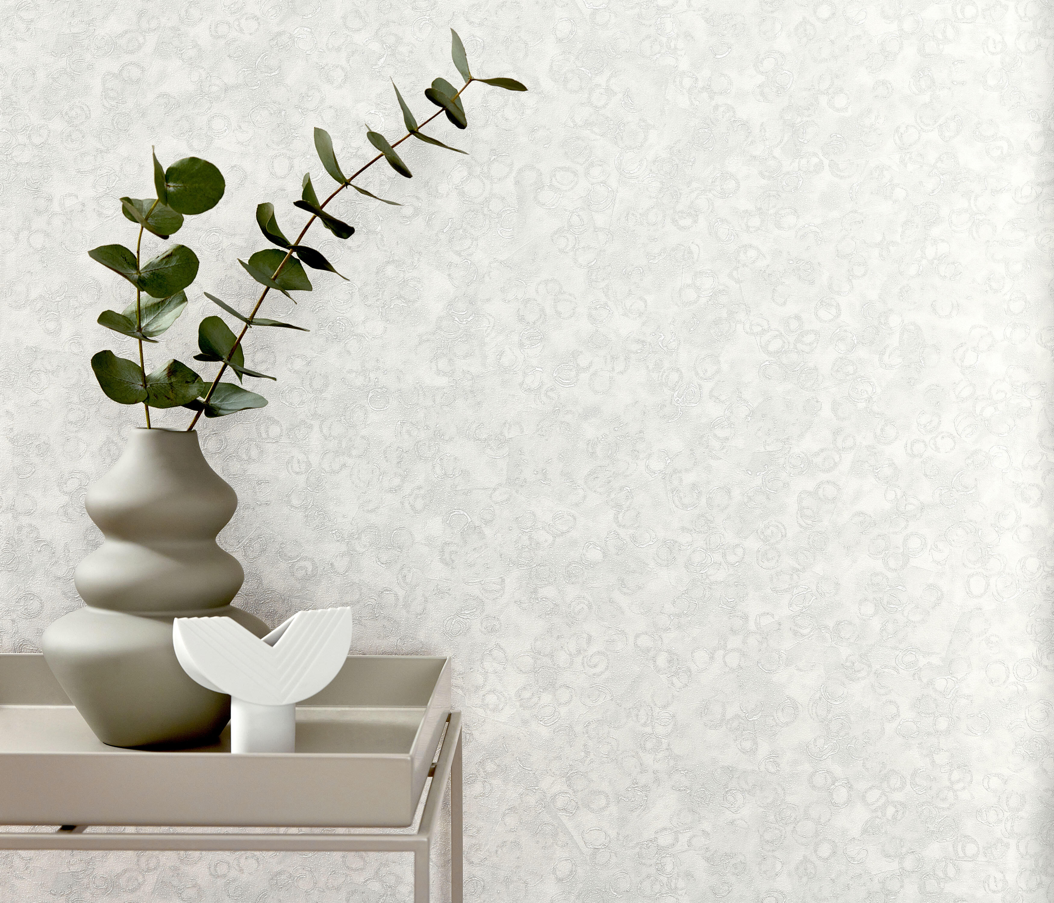 Papier peint intissé Elle deco iii bubble blanc nacré | Leroy Merlin