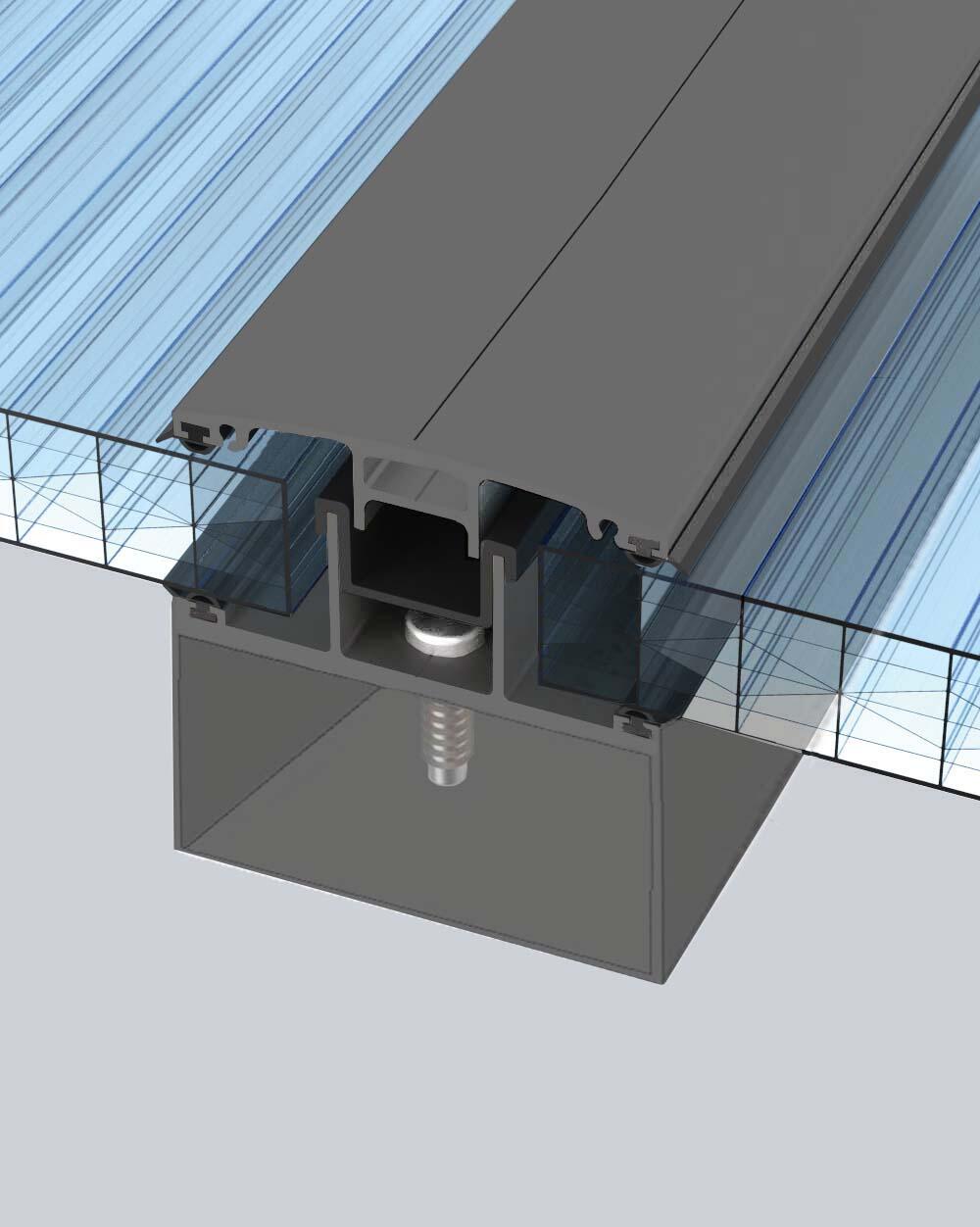 Kit rive portante pour plaque polycarbonate ep. 16 mm, L.4 m | Leroy Merlin