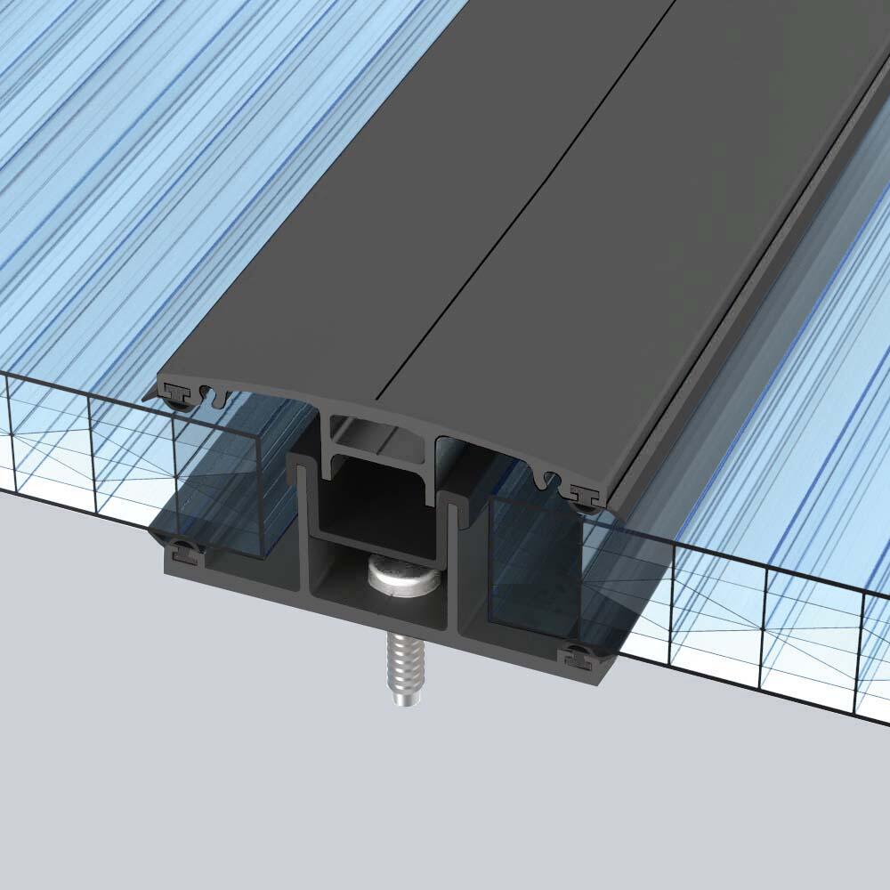 Profil jonction pour plaque polycarbonate ep. 16 mm, L.4 m | Leroy Merlin