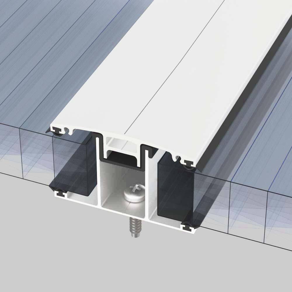 Profil jonction pour plaque polycarbonate ep. 32 mm, L.4 m | Leroy Merlin