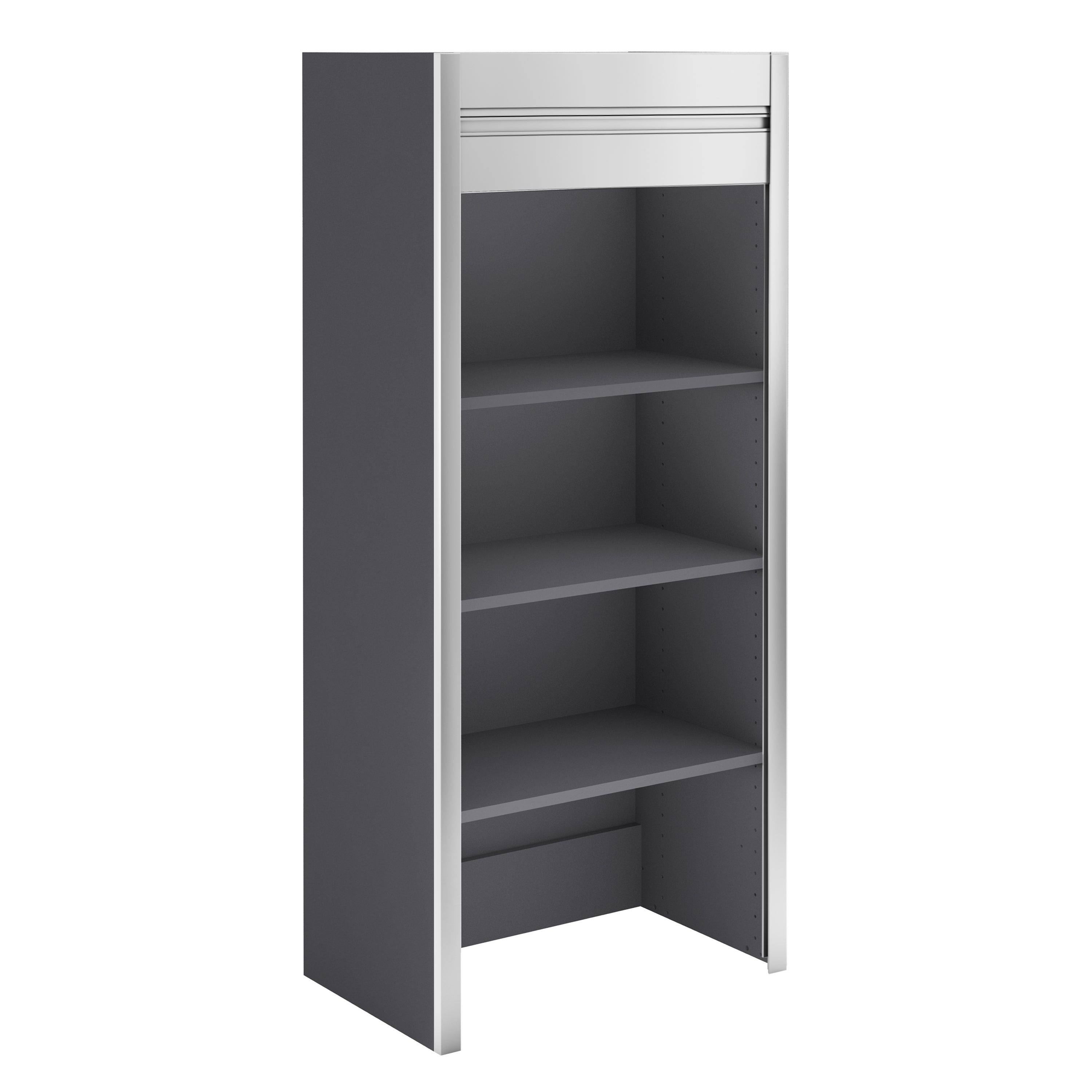 Caisson de cuisine petit déjeuner DELINIA ID, gris H.133.8 x l.60 x P ...