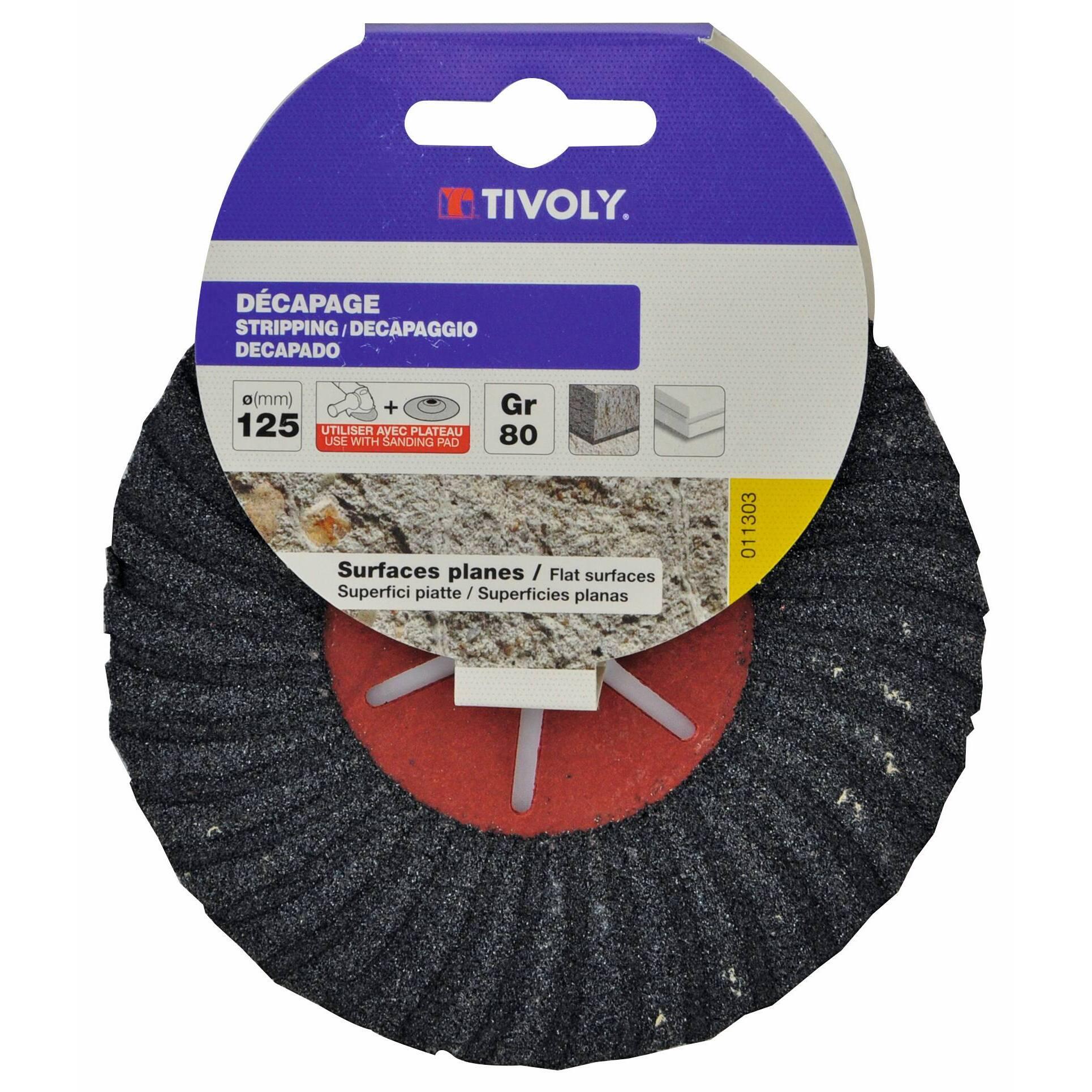 Disque de décapage semi-rigide pour béton, Diam.125 mm Grain 36 TIVOLY ...