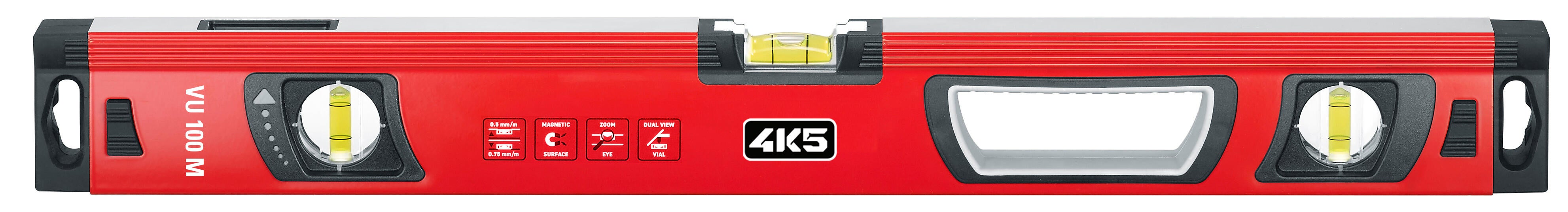 Niveau à bulle rectangulaire 3 bulles 4K5, L.100 cm | Leroy Merlin