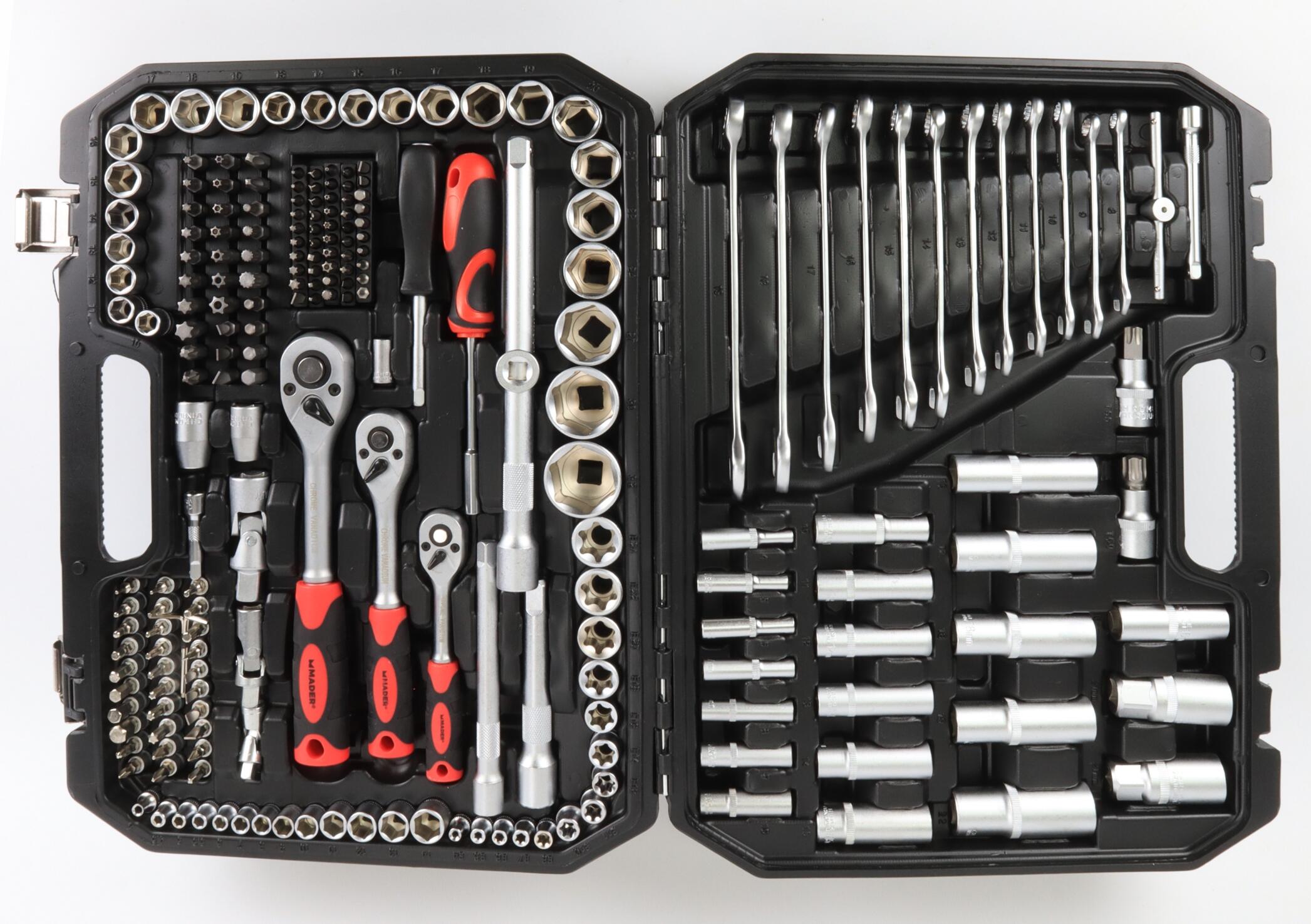 Juego de llaves de vaso 1/4"-3/8"-1/2" 218 unidades - BarChile