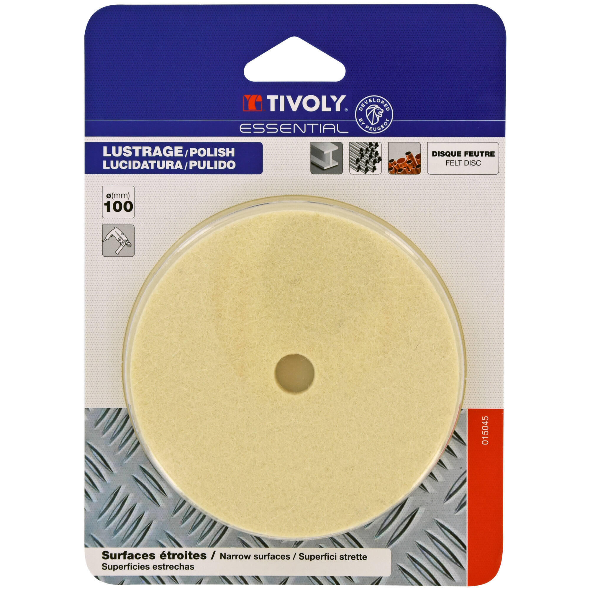 Disque feutre à polir pour métal, Diam.100 mm TIVOLY | Leroy Merlin