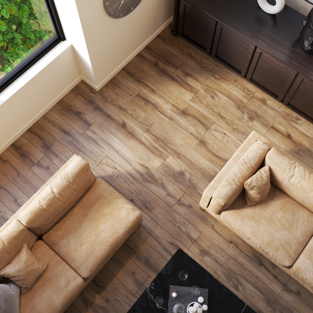 Sol stratifié intenso ARTENS DESIGN orebro, Ep.10 mm, résistant à l'eau ...