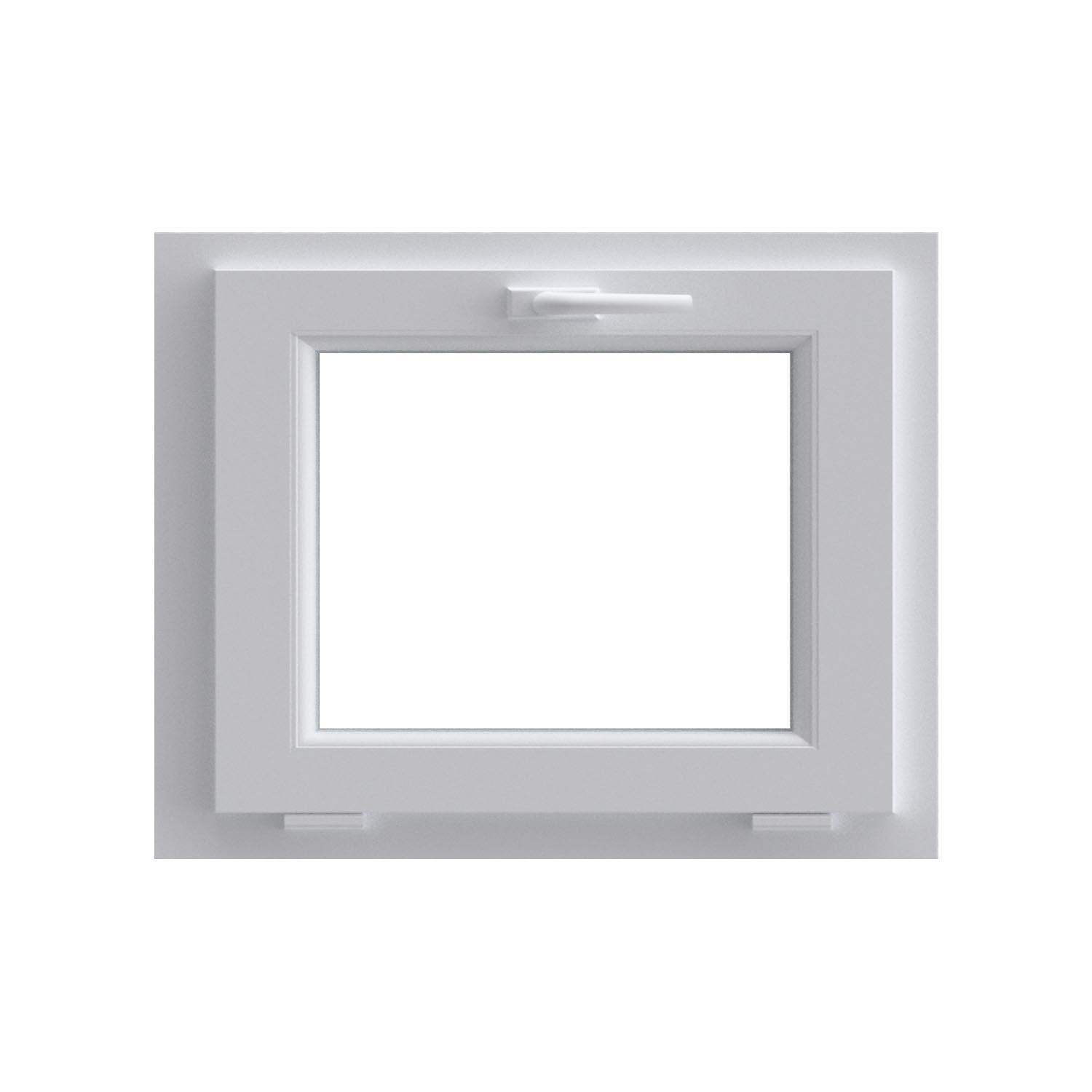 Finestra in PVC bianco L 80 x H 50 cm, 1 anta ribaltabile | Leroy Merlin