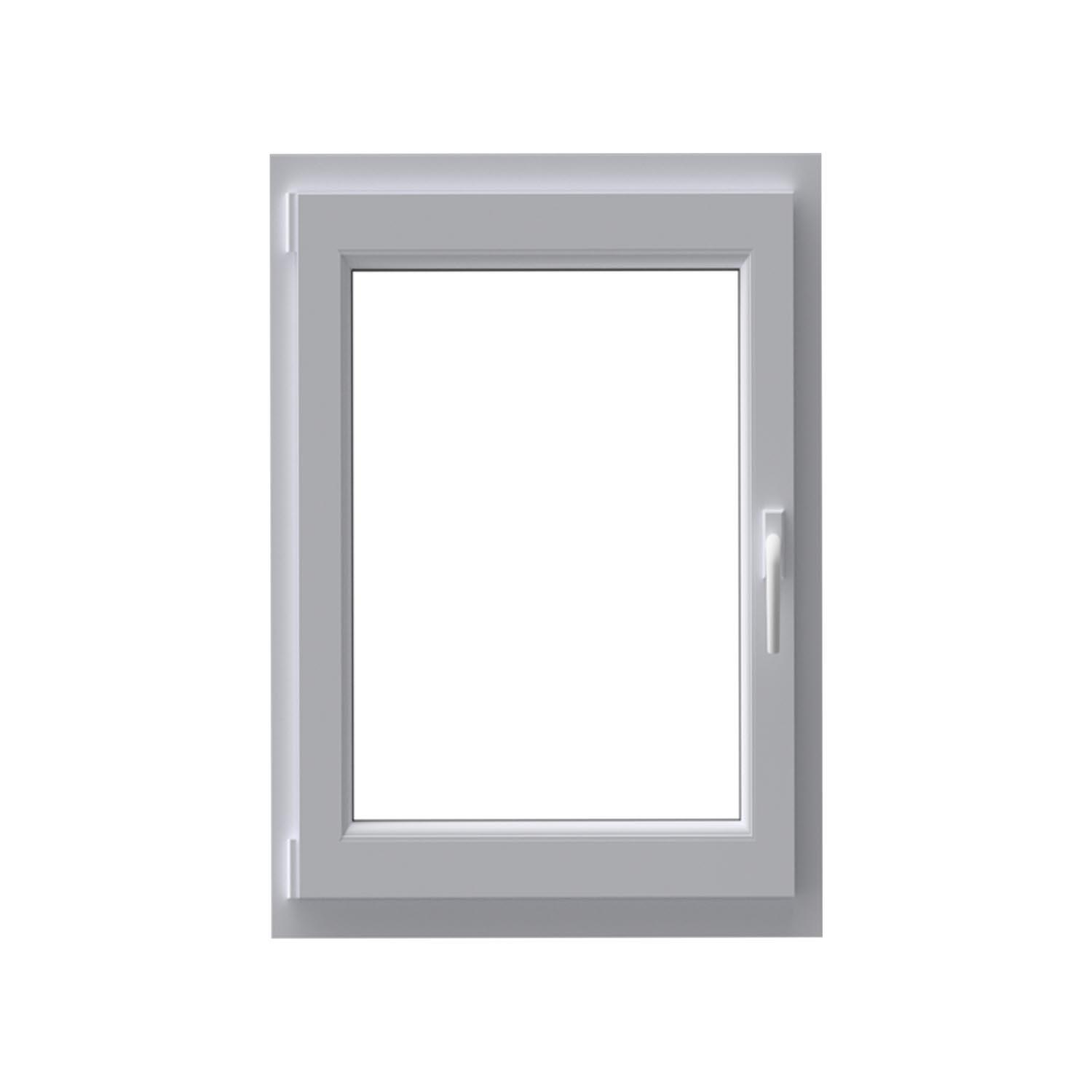 Finestra in PVC bianco L 80 x H 120 cm, 1 anta apertura a sinistra ...