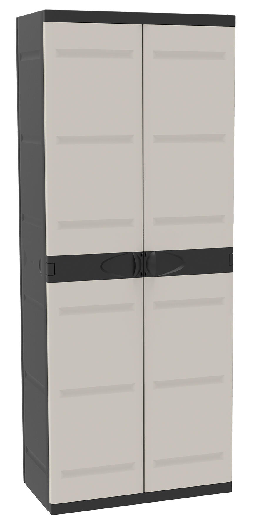 Armario de resina alto escobero Titanium, 176x70x40.5cm interior ...