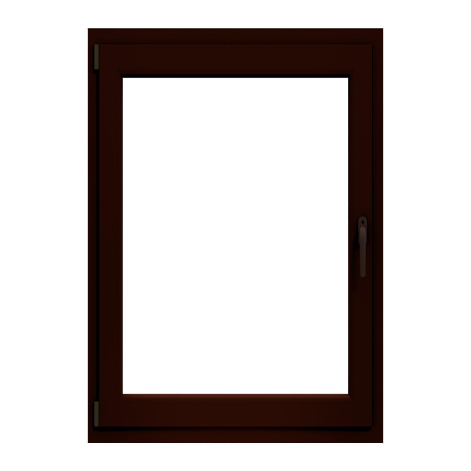 Finestra in PVC noce L 60 x H 120 cm, 1 anta apertura a sinistra ...