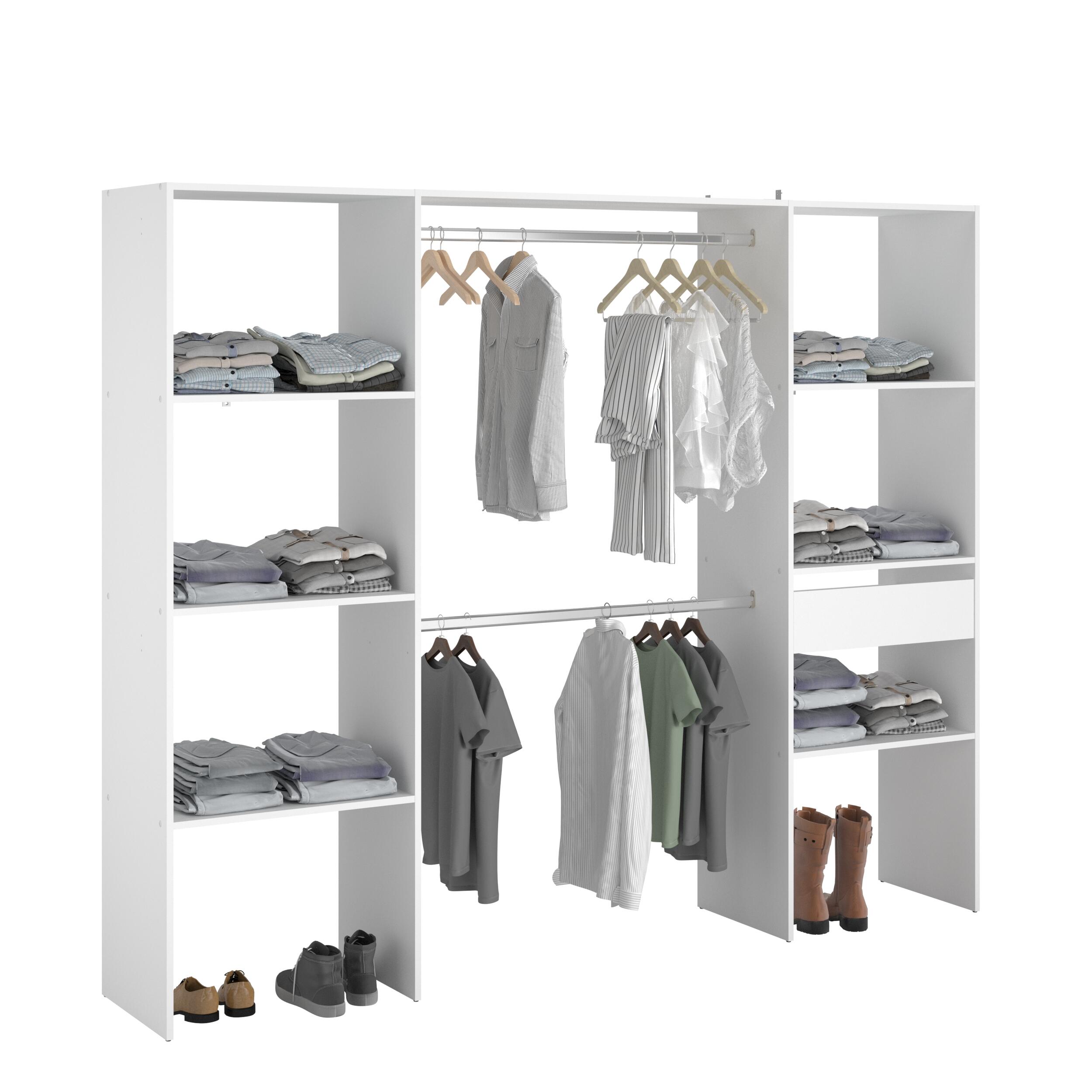 Kit vestidor Combi 160x180x40cm blanco Box B | Leroy Merlin