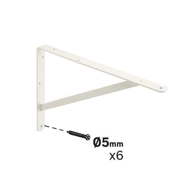 Escuadra reforzada DOLMEN Blanco Epoxi Alt. 27 x An. 40 cm | Leroy Merlin